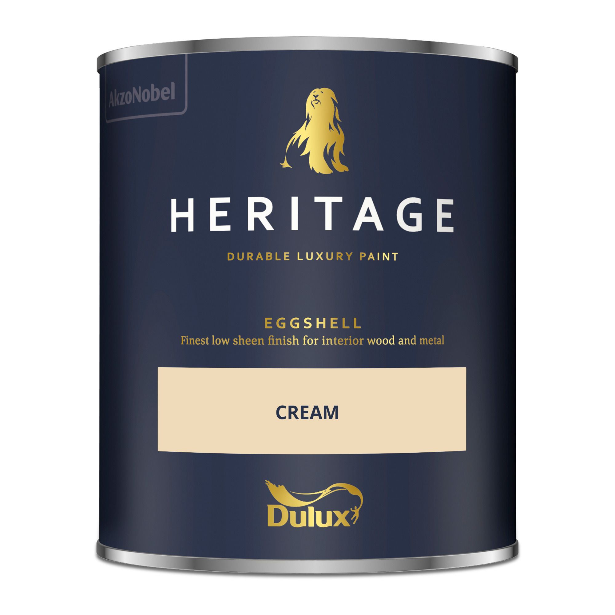 Dulux Heritage Cream Eggshell Multi-surface Wall paint, 750ml
