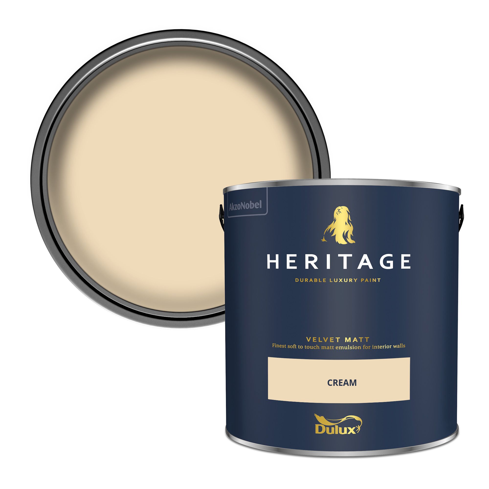 Dulux Heritage Cream Velvet matt Wall paint, 2.5L