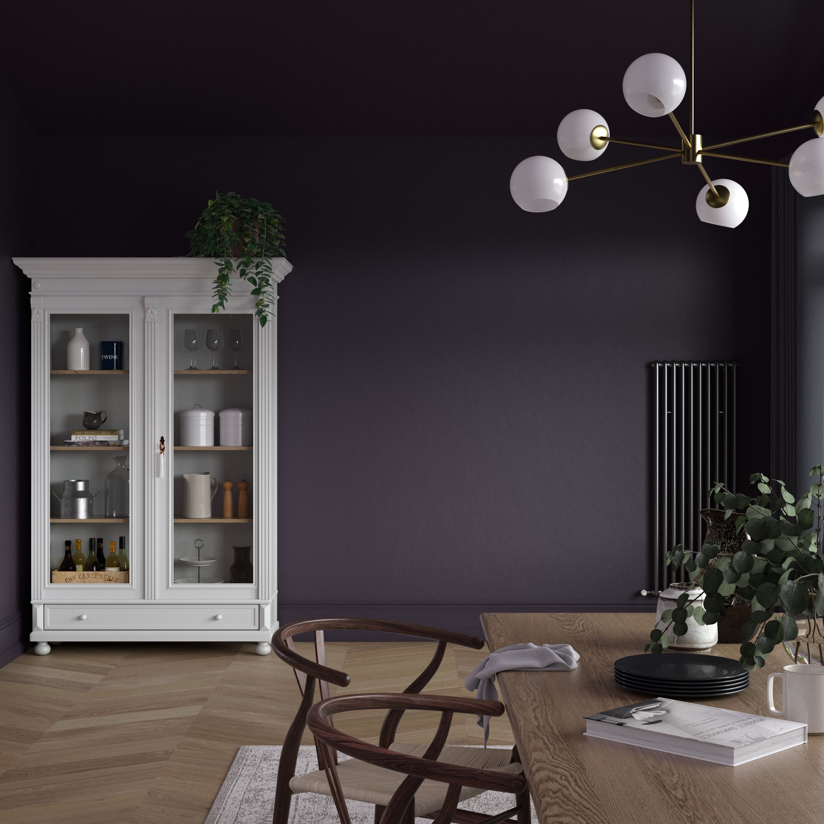 Dulux Heritage Dark Aubergine Eggshell Multi-surface Wall paint, 750ml