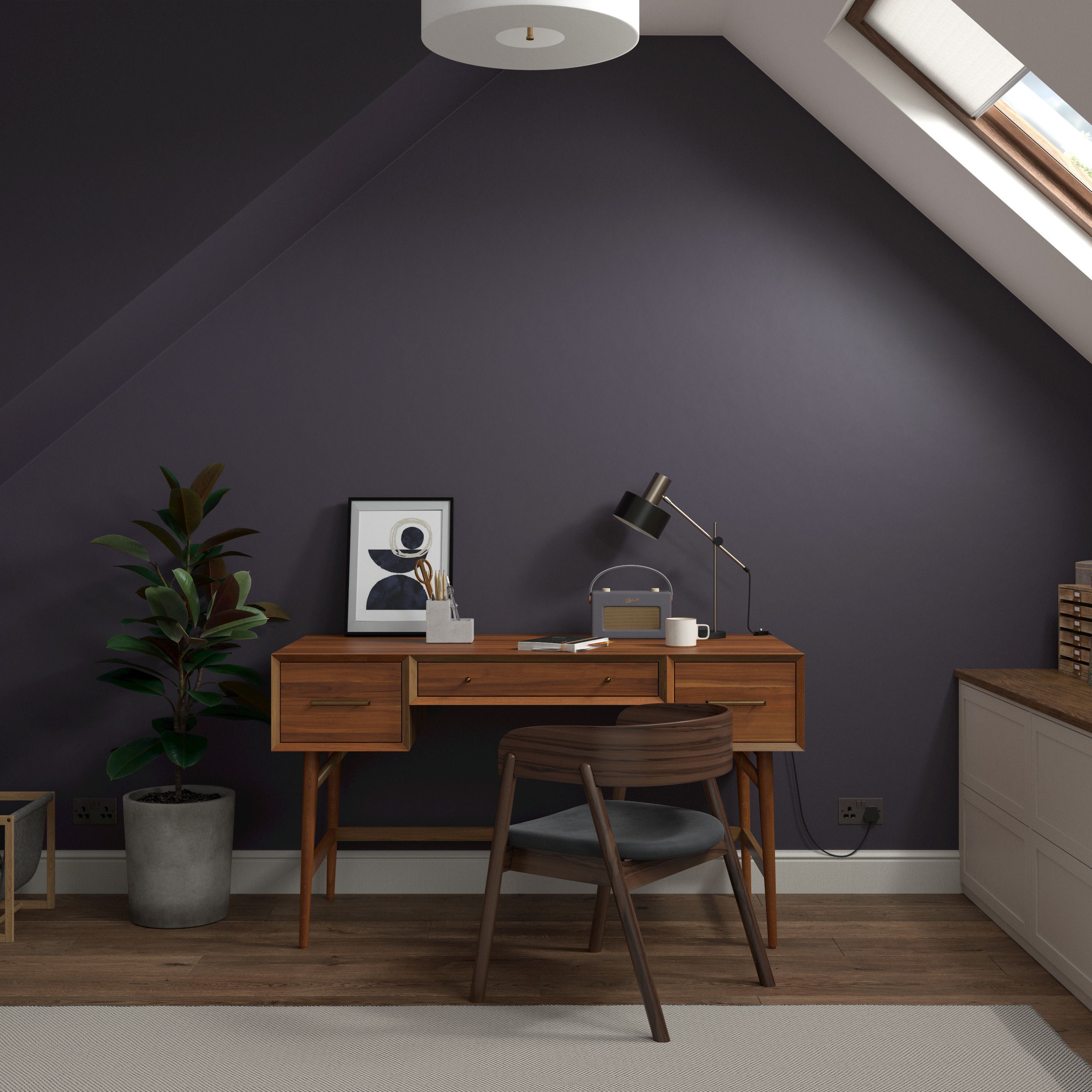 Dulux Heritage Dark Aubergine Eggshell Multi-surface Wall paint, 750ml
