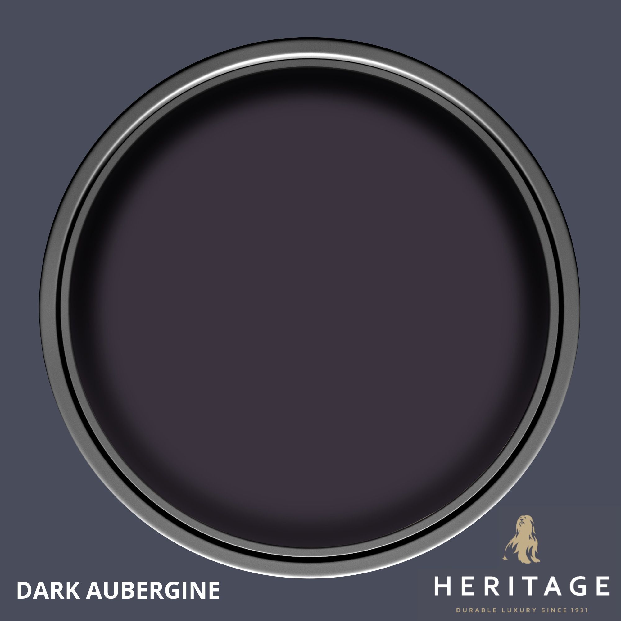 Dulux Heritage Dark Aubergine Eggshell Multi-surface Wall paint, 750ml