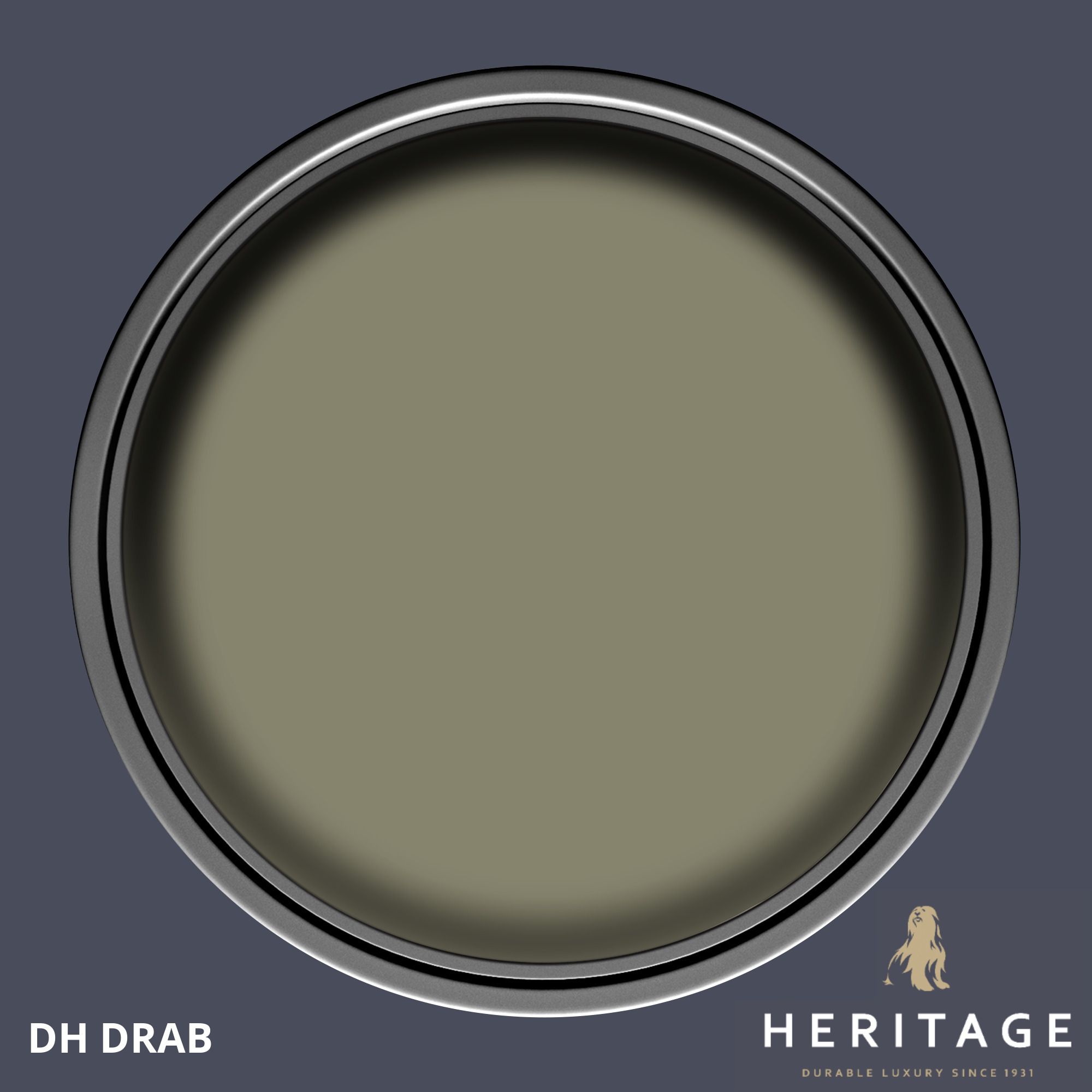 Dulux Heritage DH Drab Velvet matt Wall paint, 2.5L