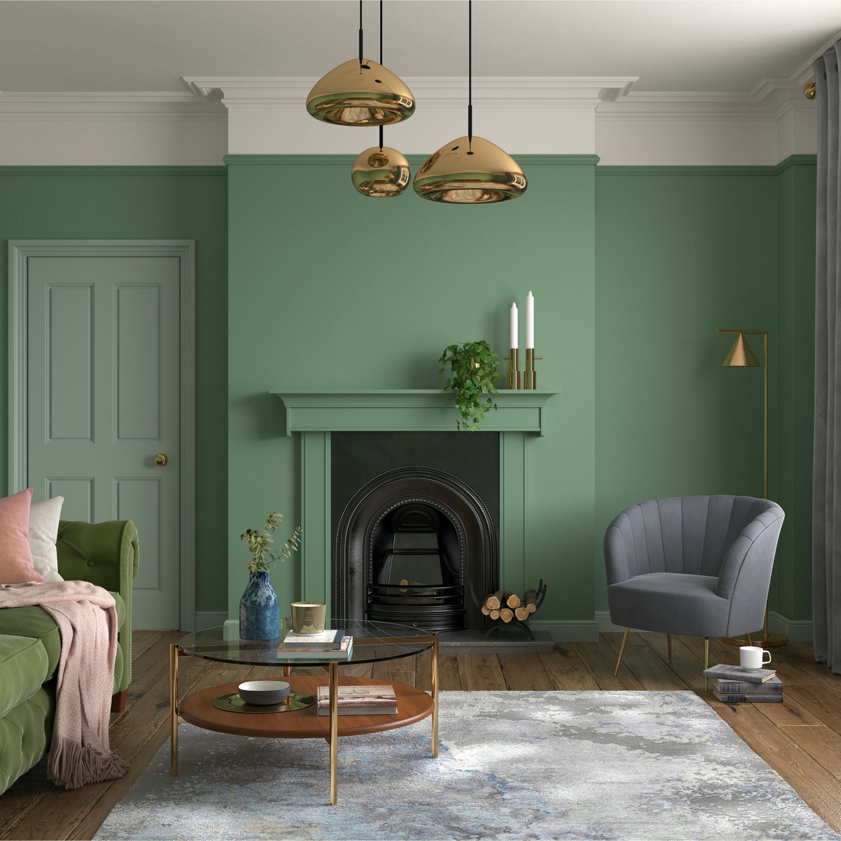 Dulux Heritage DH Grass Green Velvet matt Wall paint, 2.5L