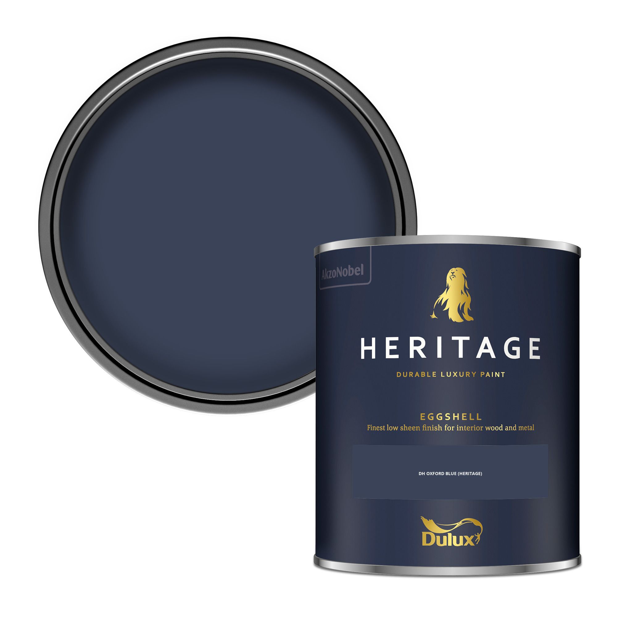 Dulux Heritage DH Oxford Blue 5622167 Eggshell Wood Paint, 750ml