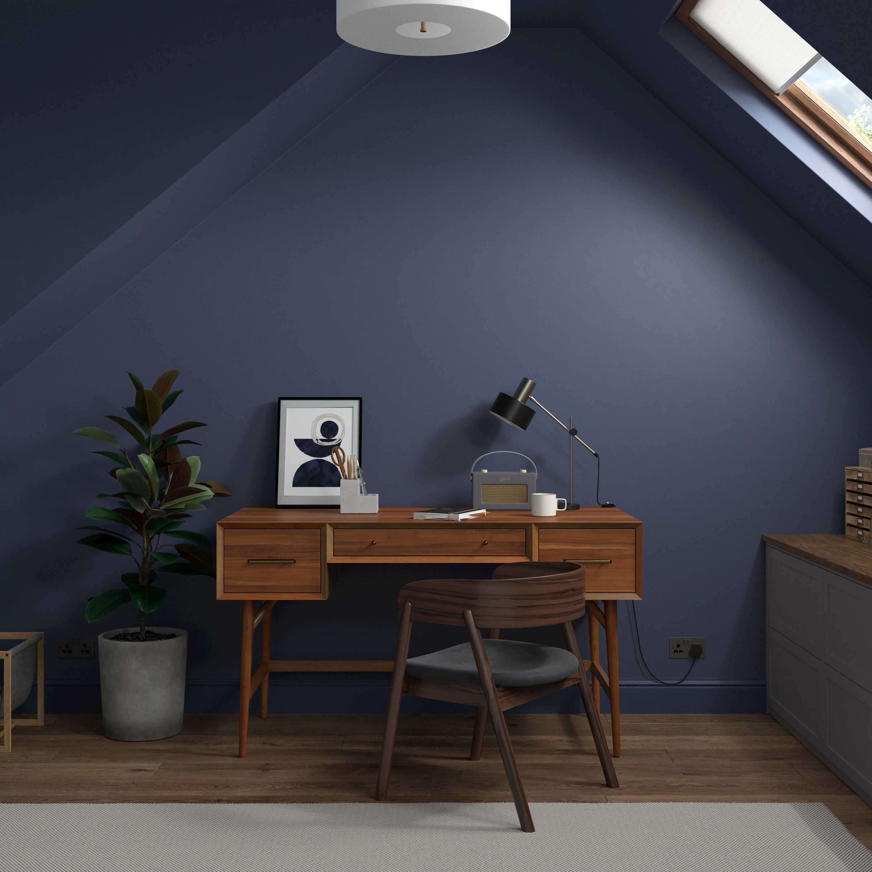 DULUX HERITAGE DH OXFORD BLUE EGGSHELL METAL & WOOD PAINT, 750ML