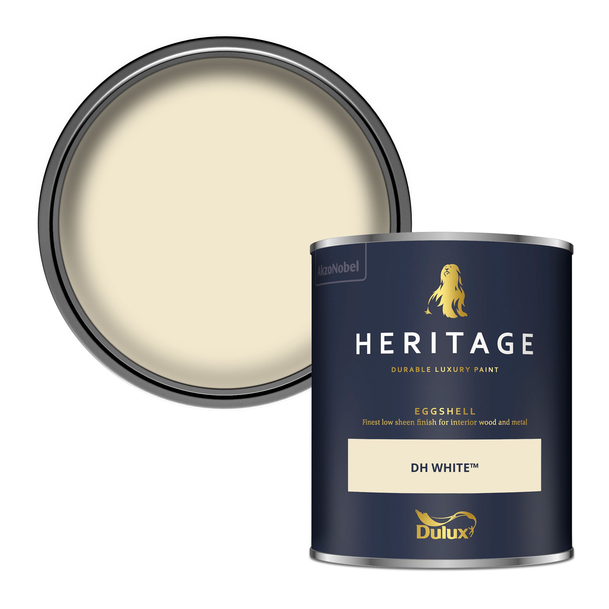 Dulux Heritage DH White Eggshell Multi-surface Wall paint, 750ml
