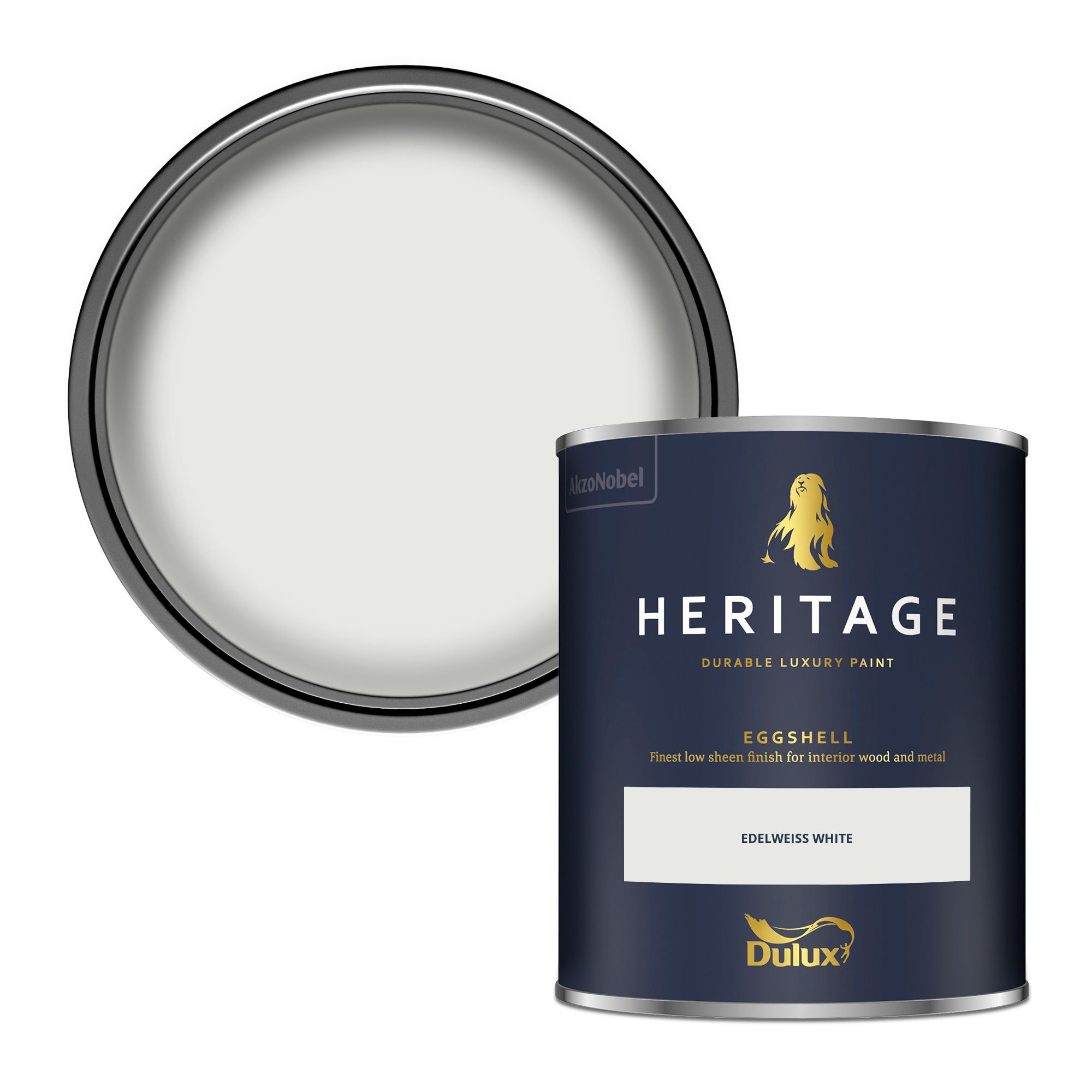 Dulux Heritage Edelweiss White Eggshell Multi-surface Wall paint, 750ml