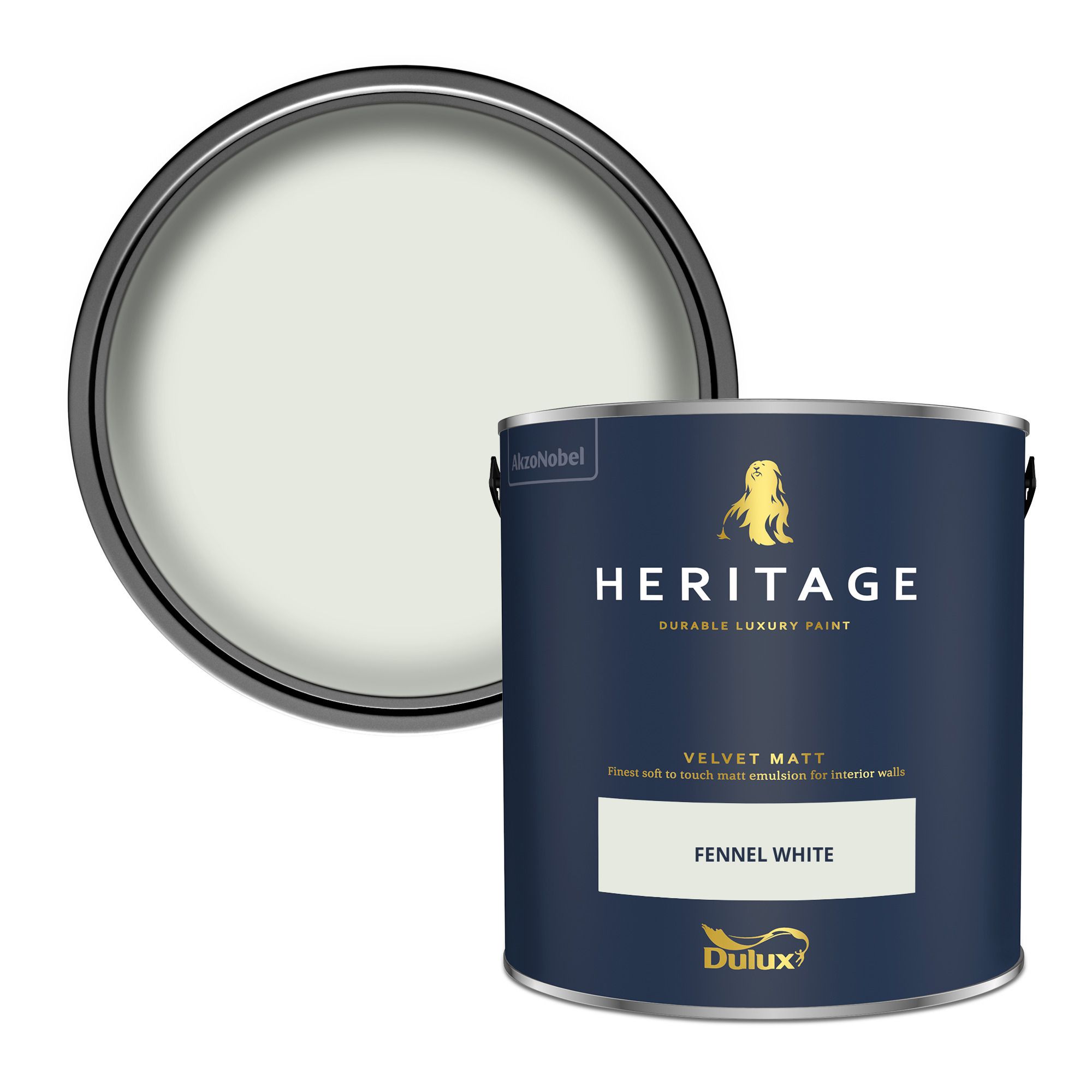 Dulux Heritage Fennel White Velvet matt Wall paint, 2.5L