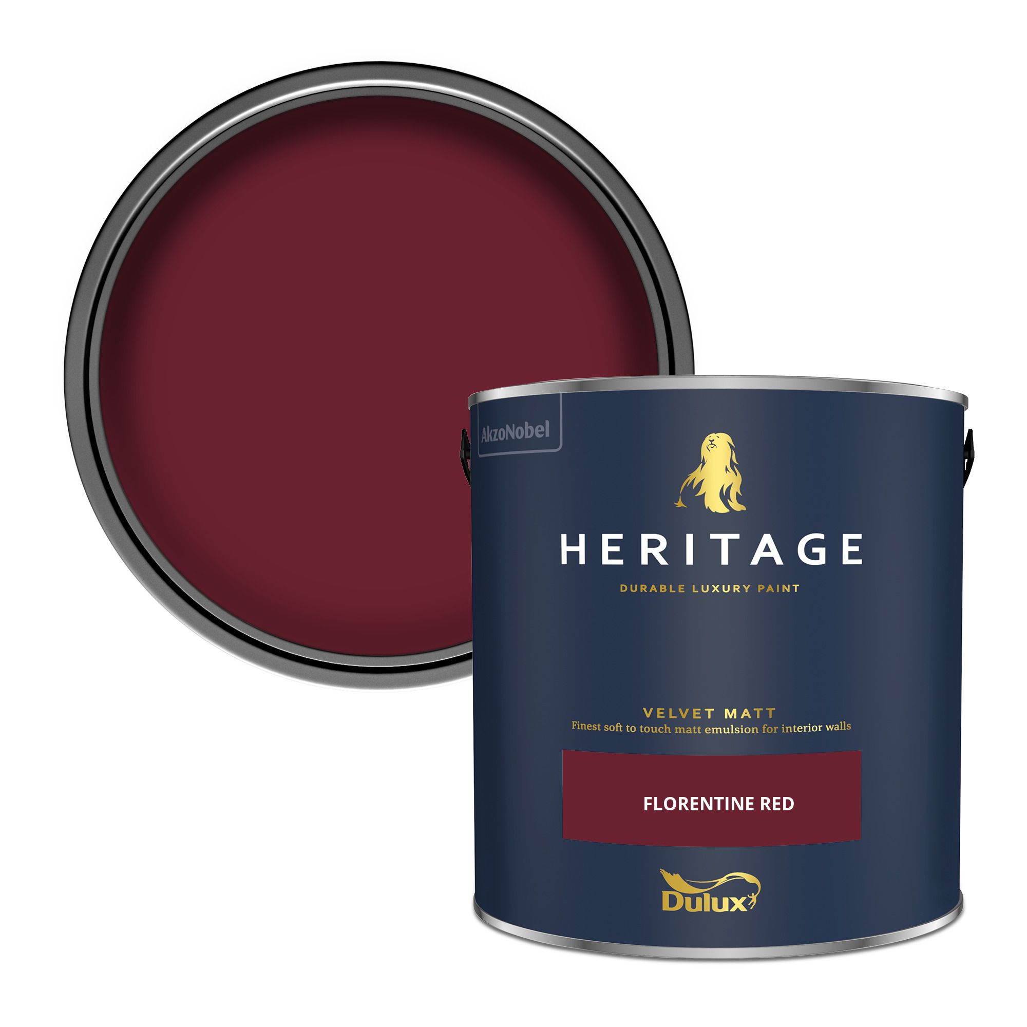 Dulux Heritage Florentine Red Velvet matt Wall paint, 2.5L
