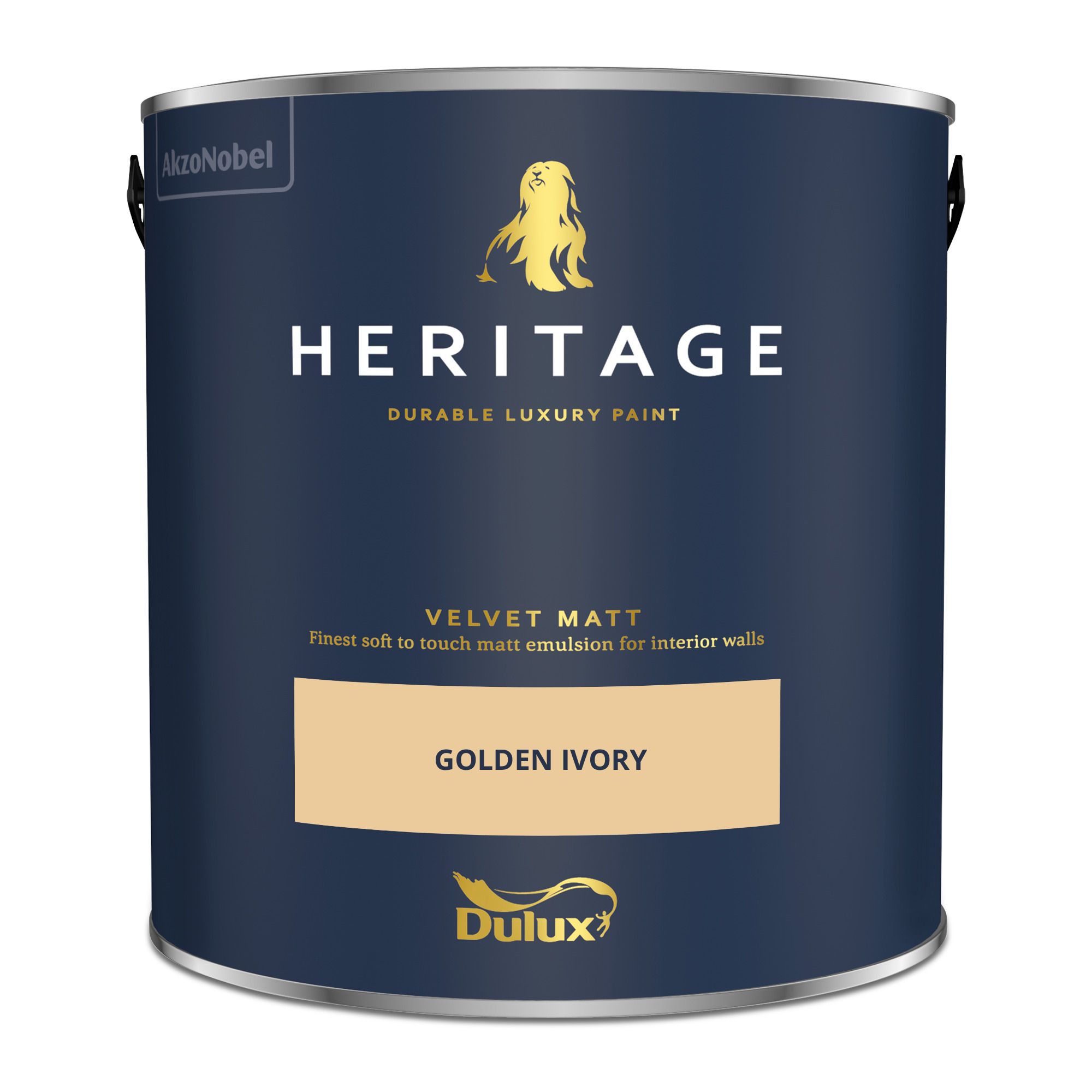 Dulux Heritage Golden Ivory Velvet matt Wall paint, 2.5L