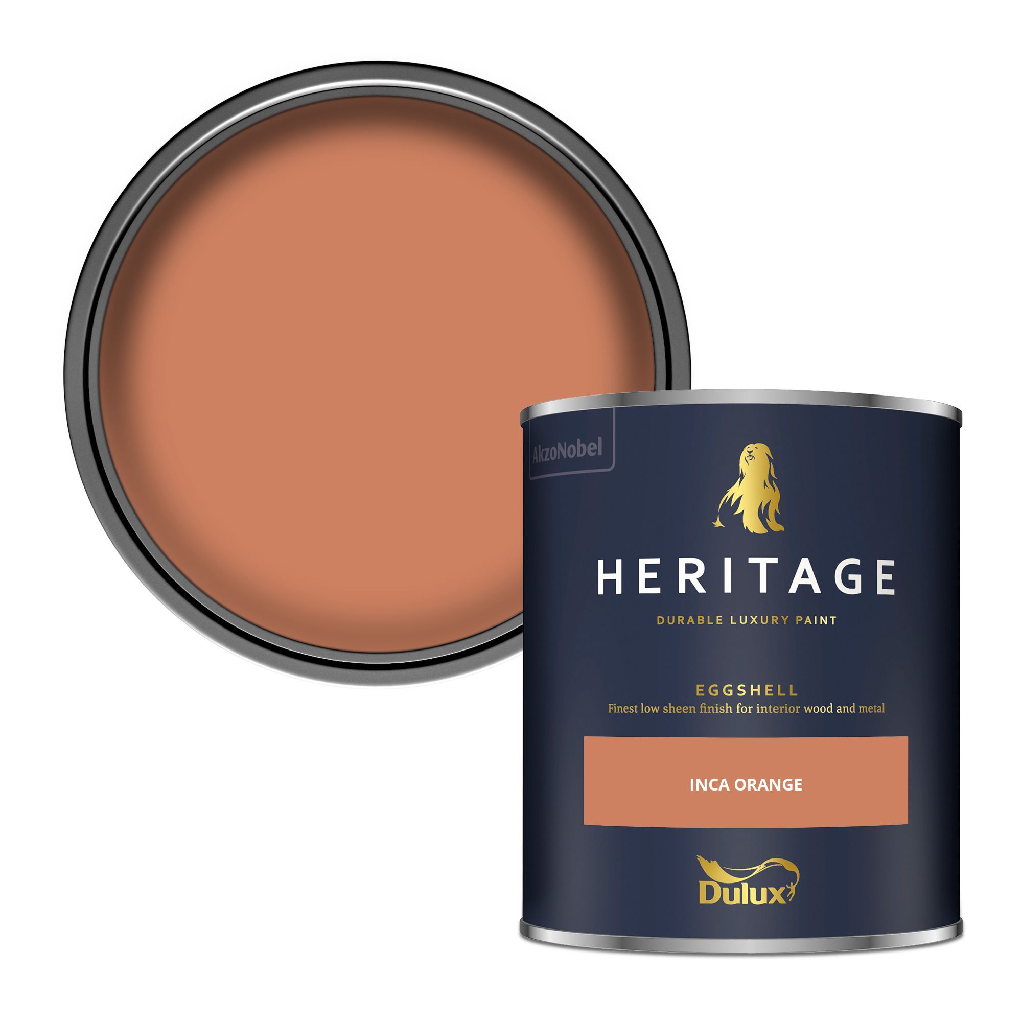 Dulux Heritage Inca Orange Eggshell Multi-surface Wall paint, 750ml