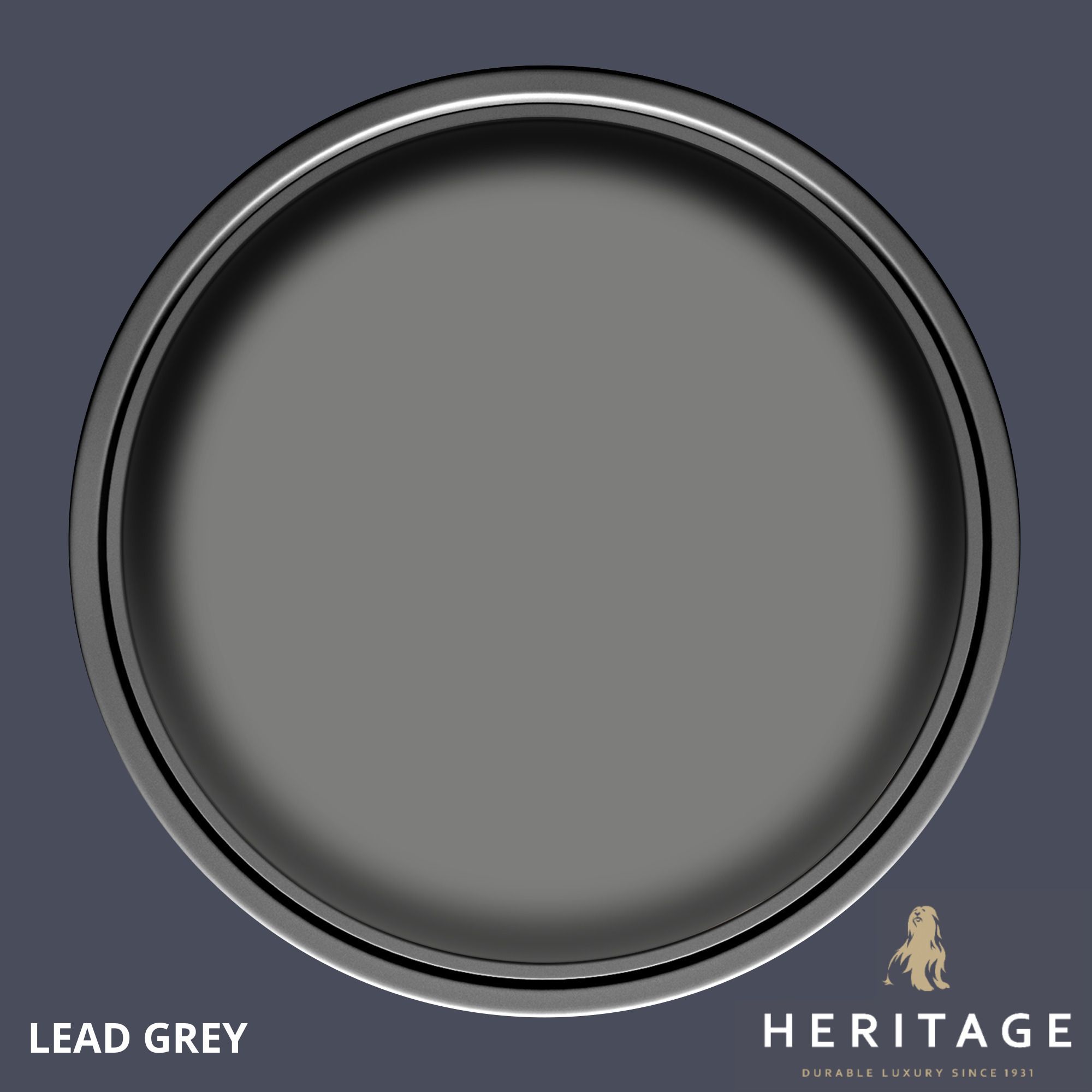 Dulux Heritage Lead Grey Eggshell Multi-surface Wall paint, 750ml