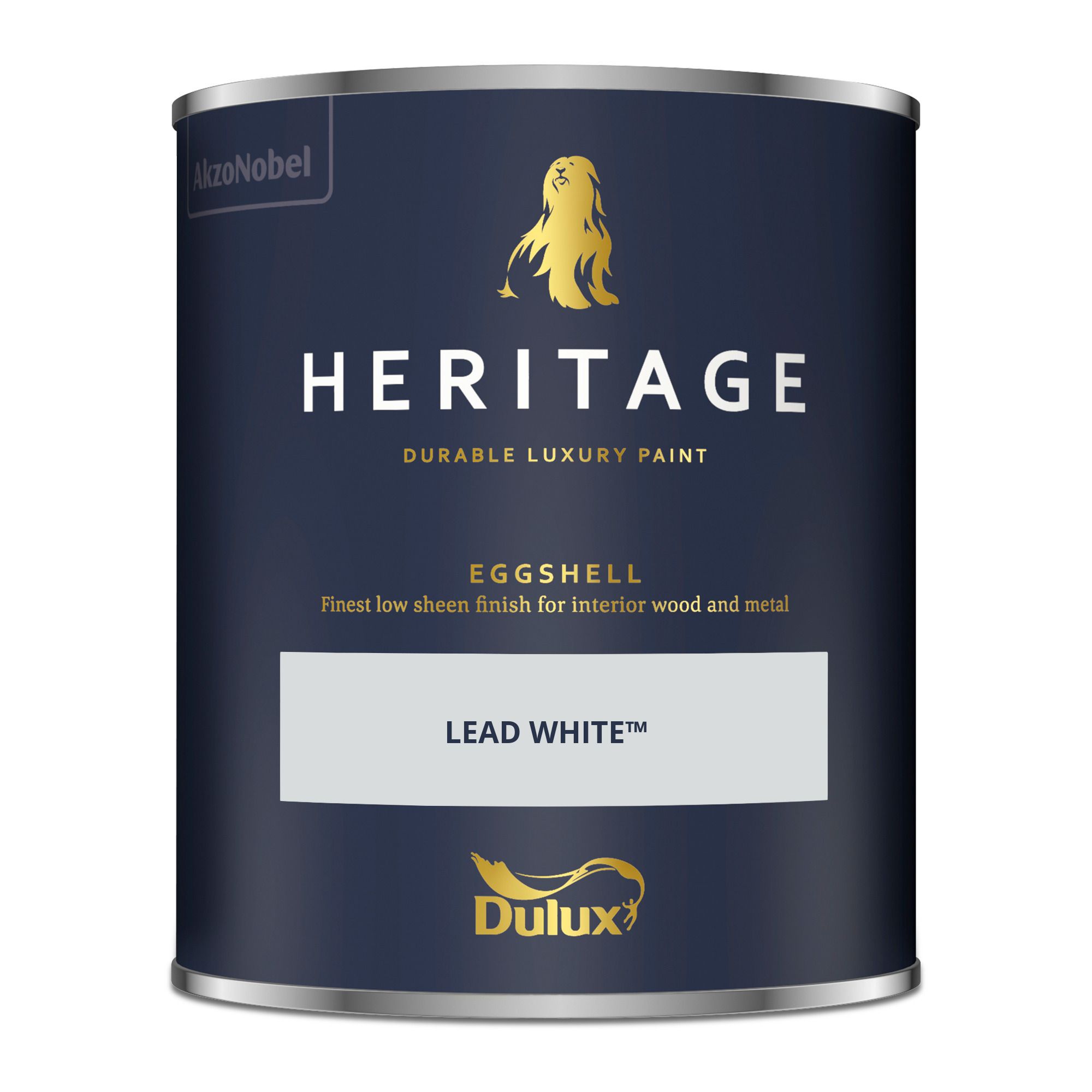 Dulux Heritage Lead White Eggshell Multi-surface Wall paint, 750ml