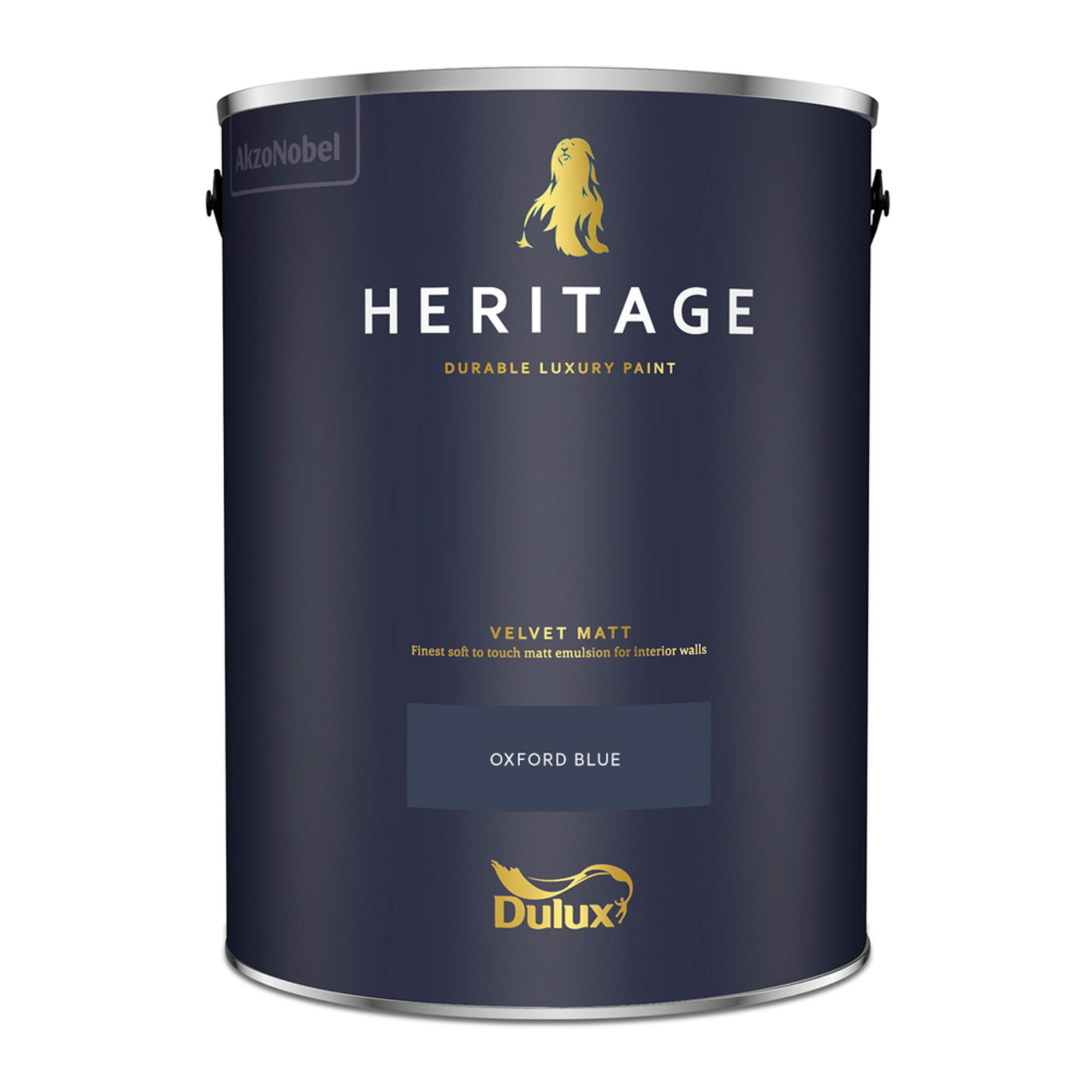 Dulux Heritage Oxford Blue Velvet matt Emulsion paint, 5L