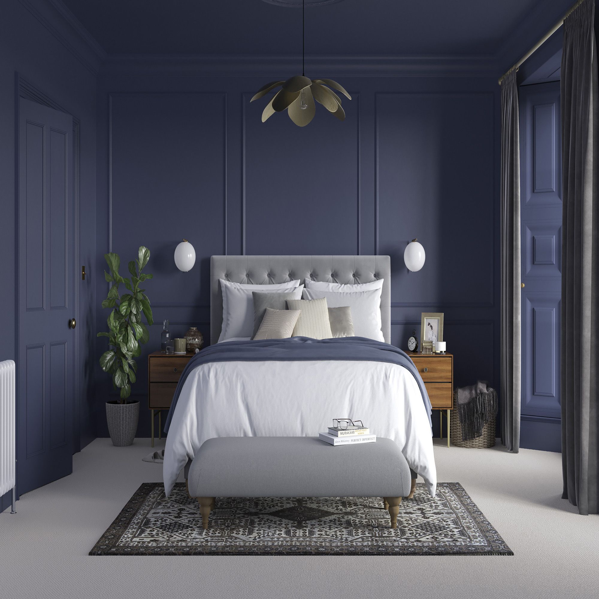 Dulux Heritage Oxford Blue Velvet matt Emulsion paint, 5L