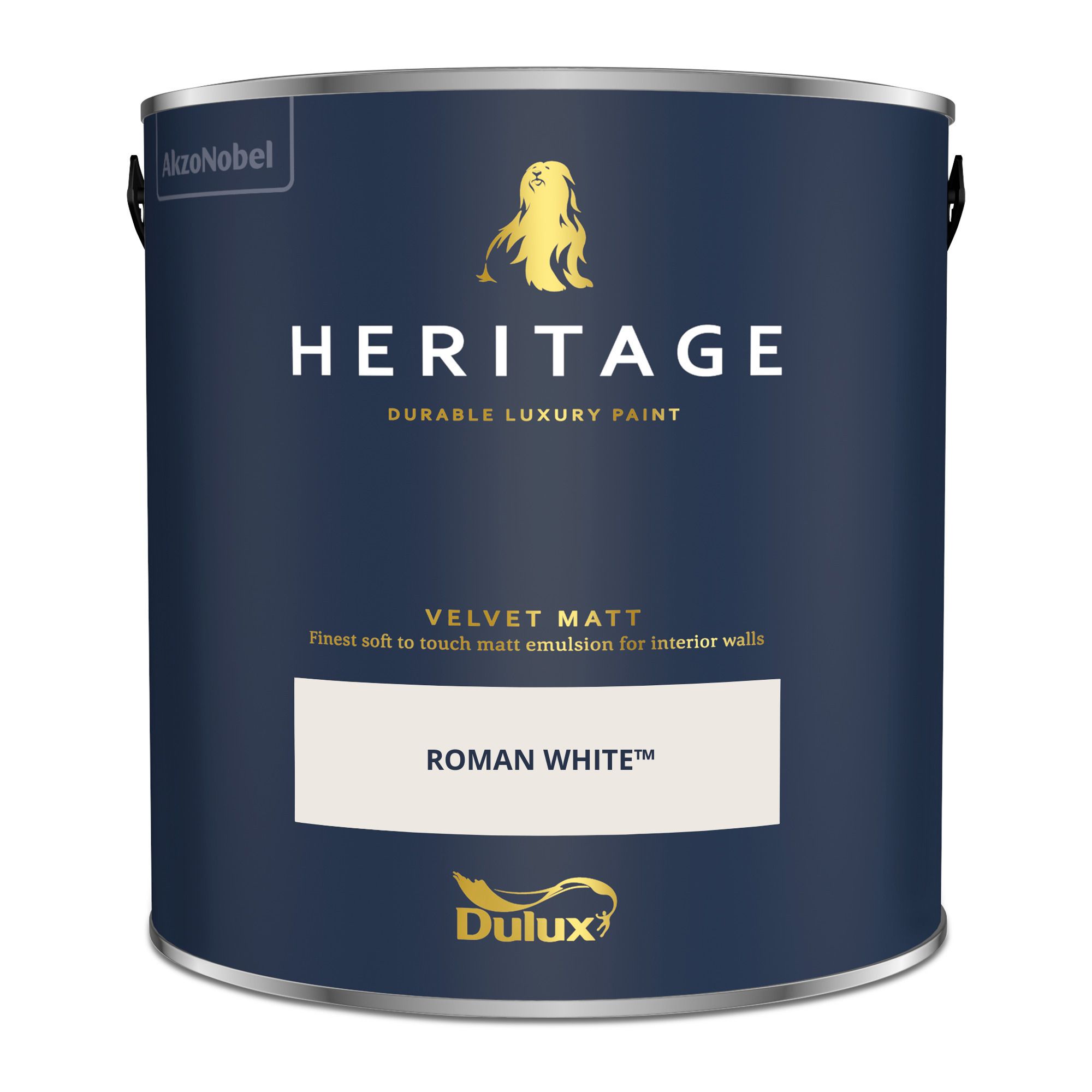 Dulux Heritage Roman White Velvet matt Wall paint, 2.5L