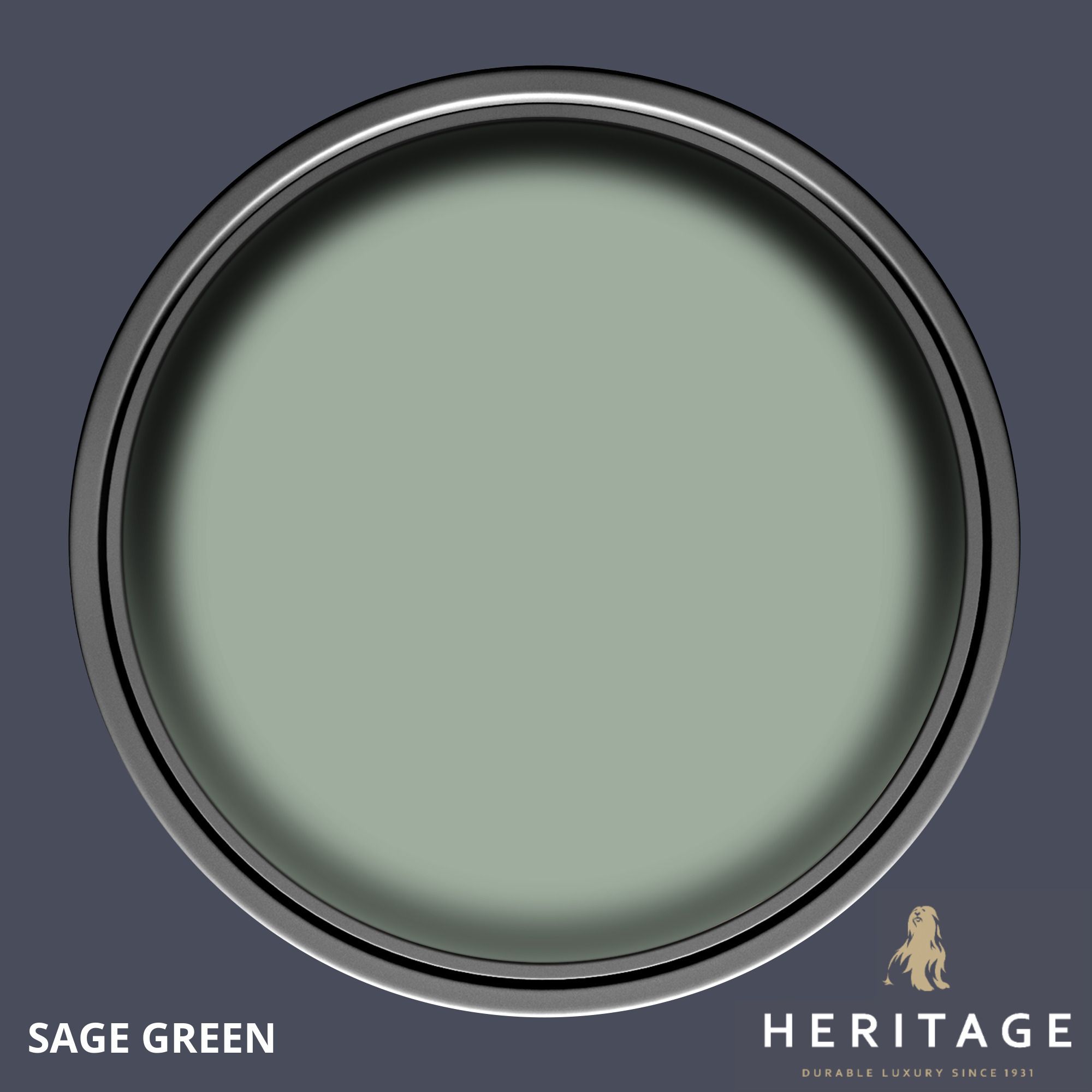 Dulux Heritage Sage Green Matt Wall paint, 125ml Tester pot