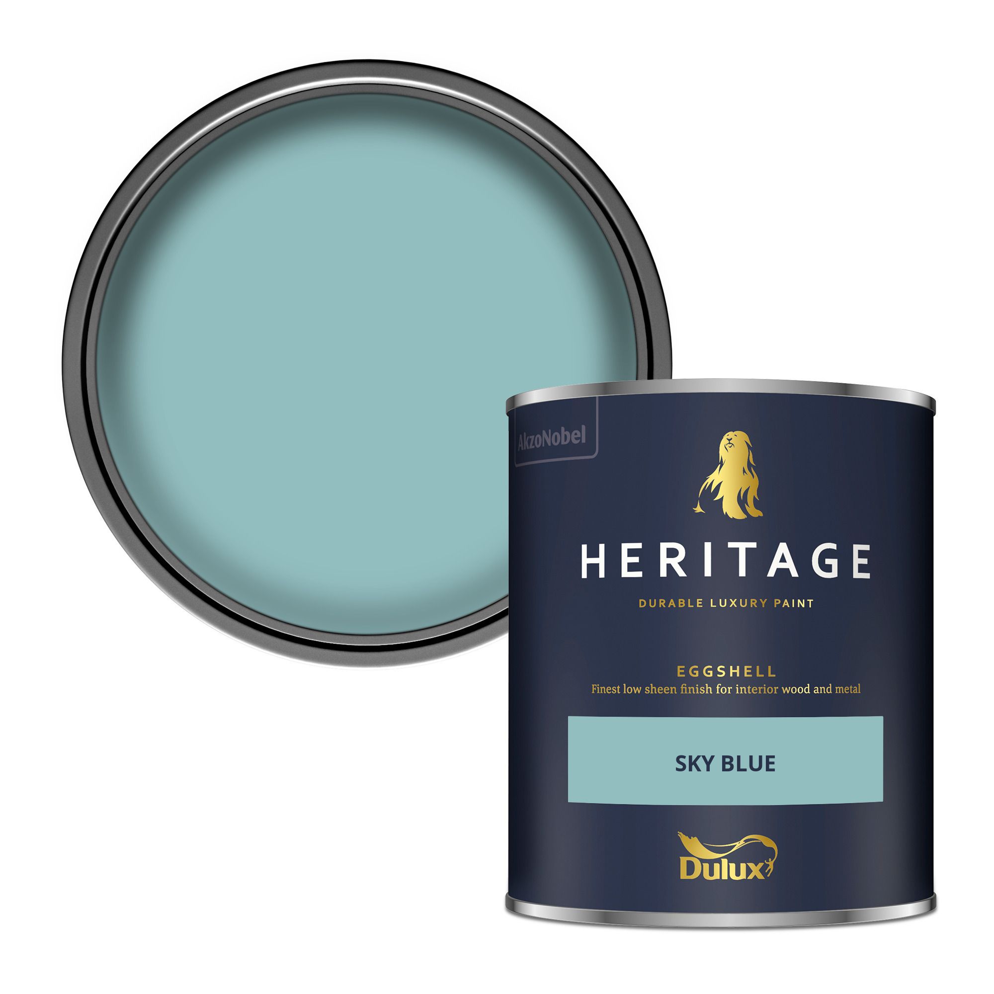Dulux Heritage Sky Blue Eggshell Multi-surface Wall paint, 750ml