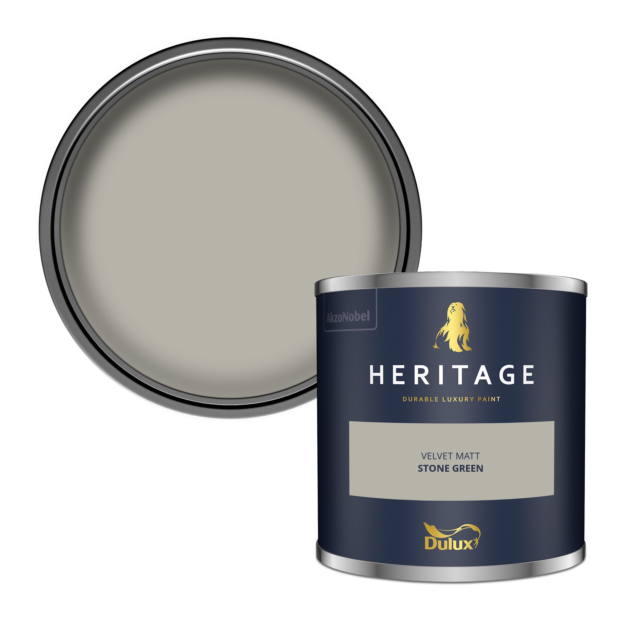 Dulux Heritage Stone Green Matt Wall paint, 125ml Tester pot