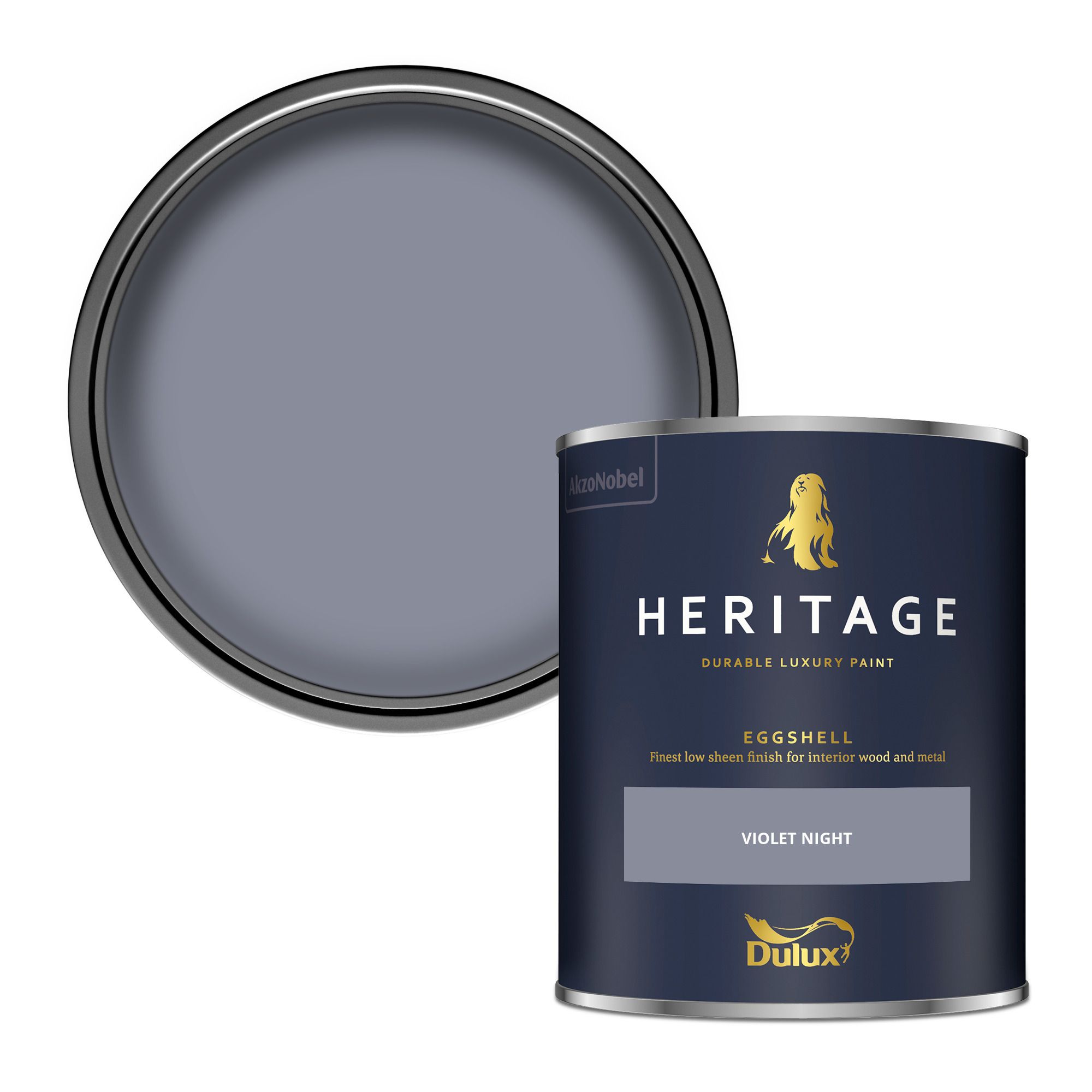Dulux Heritage Violet Night Eggshell Multi-surface Wall paint, 750ml