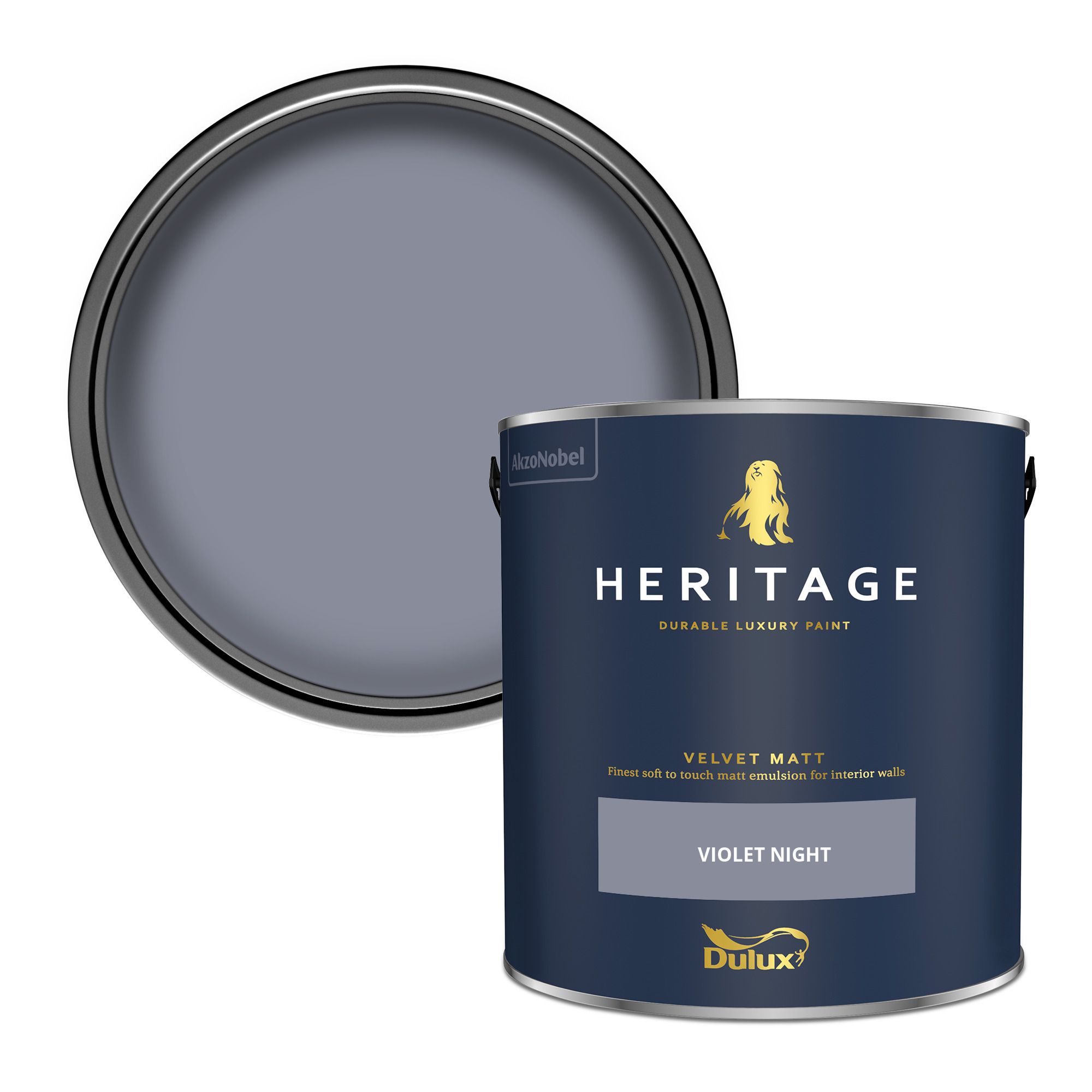 Dulux Heritage Violet Night Velvet matt Wall paint, 2.5L