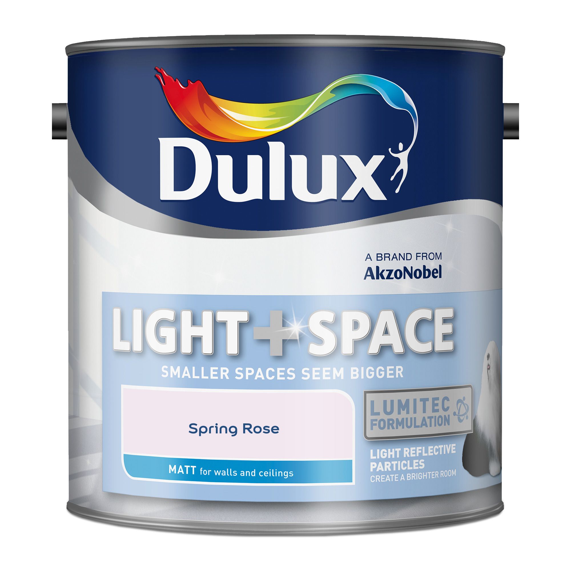 Dulux Light + Space Spring Rose Matt Wall paint, 2.5L | DIY at B&Q
