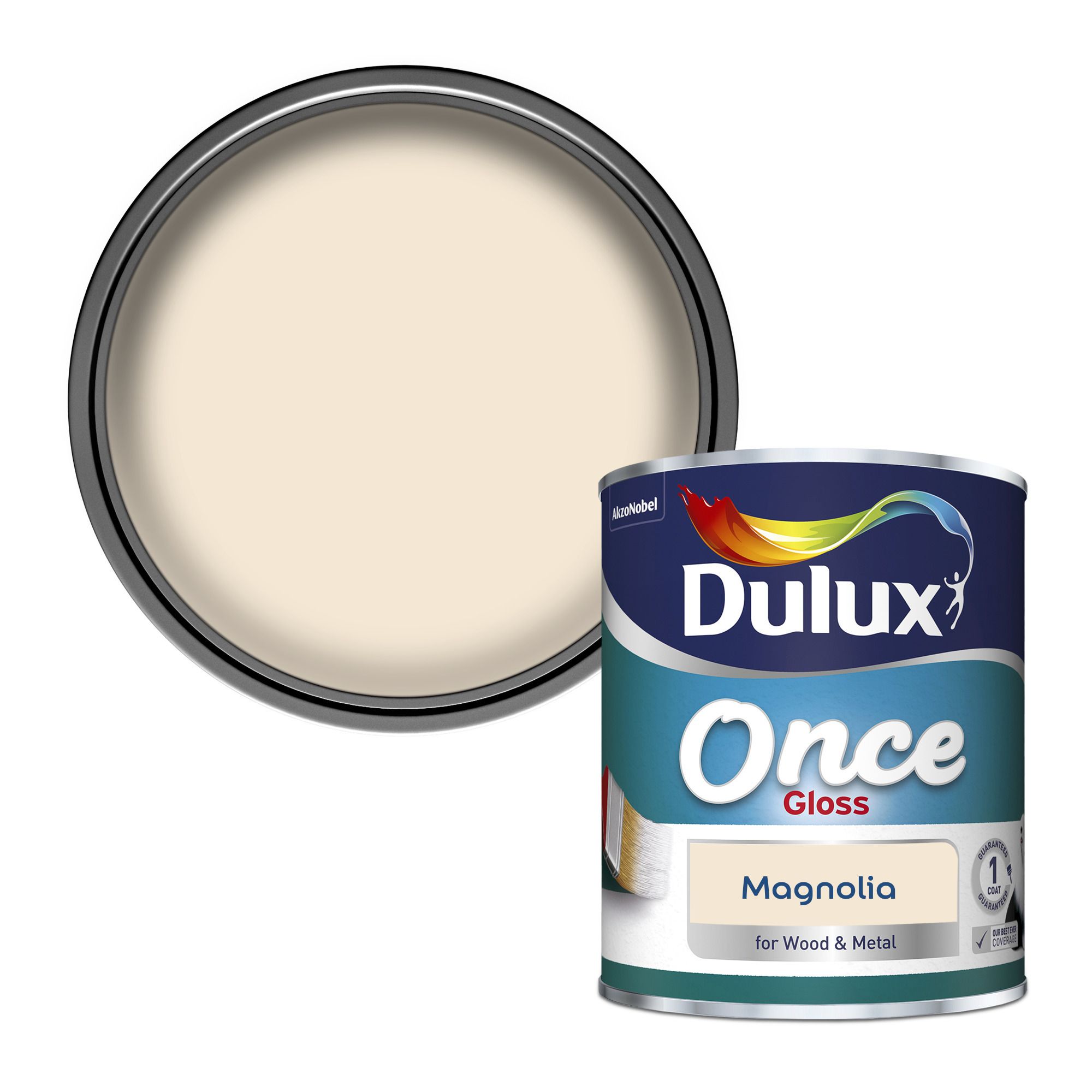 Dulux Magnolia Gloss Metal & wood paint, 750ml
