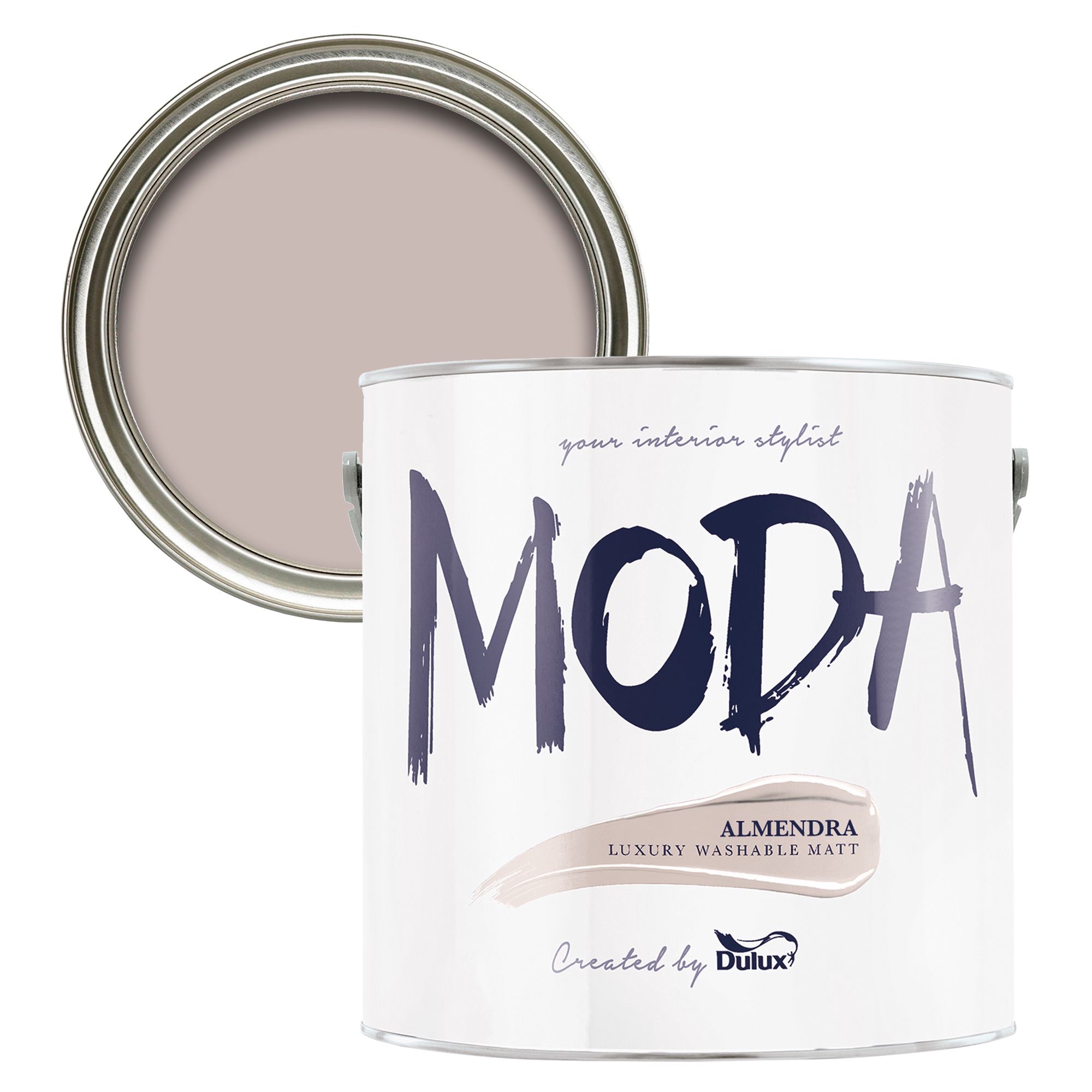 Dulux Moda Almendra Flat matt Emulsion paint, 2.5L | DIY at B&Q