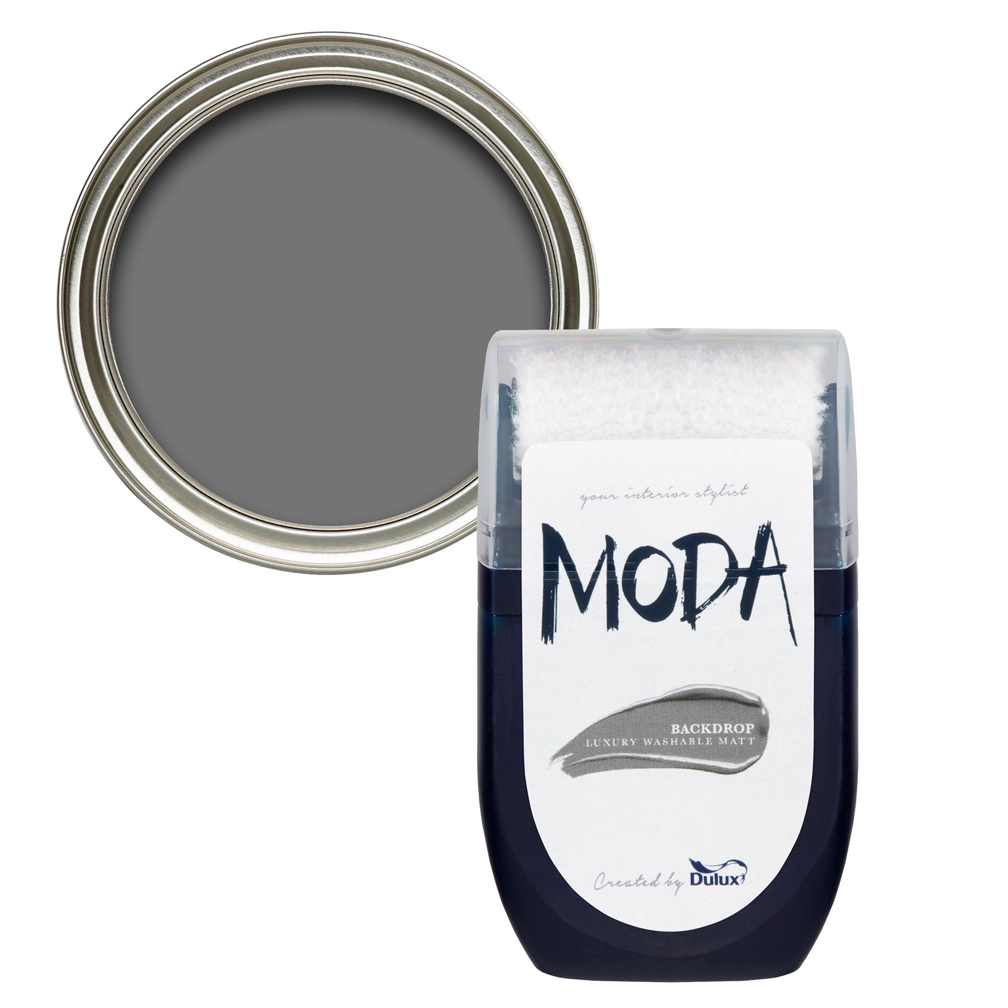 Dulux Moda Backdrop Flat matt Emulsion paint, 30ml | DIY at B&Q