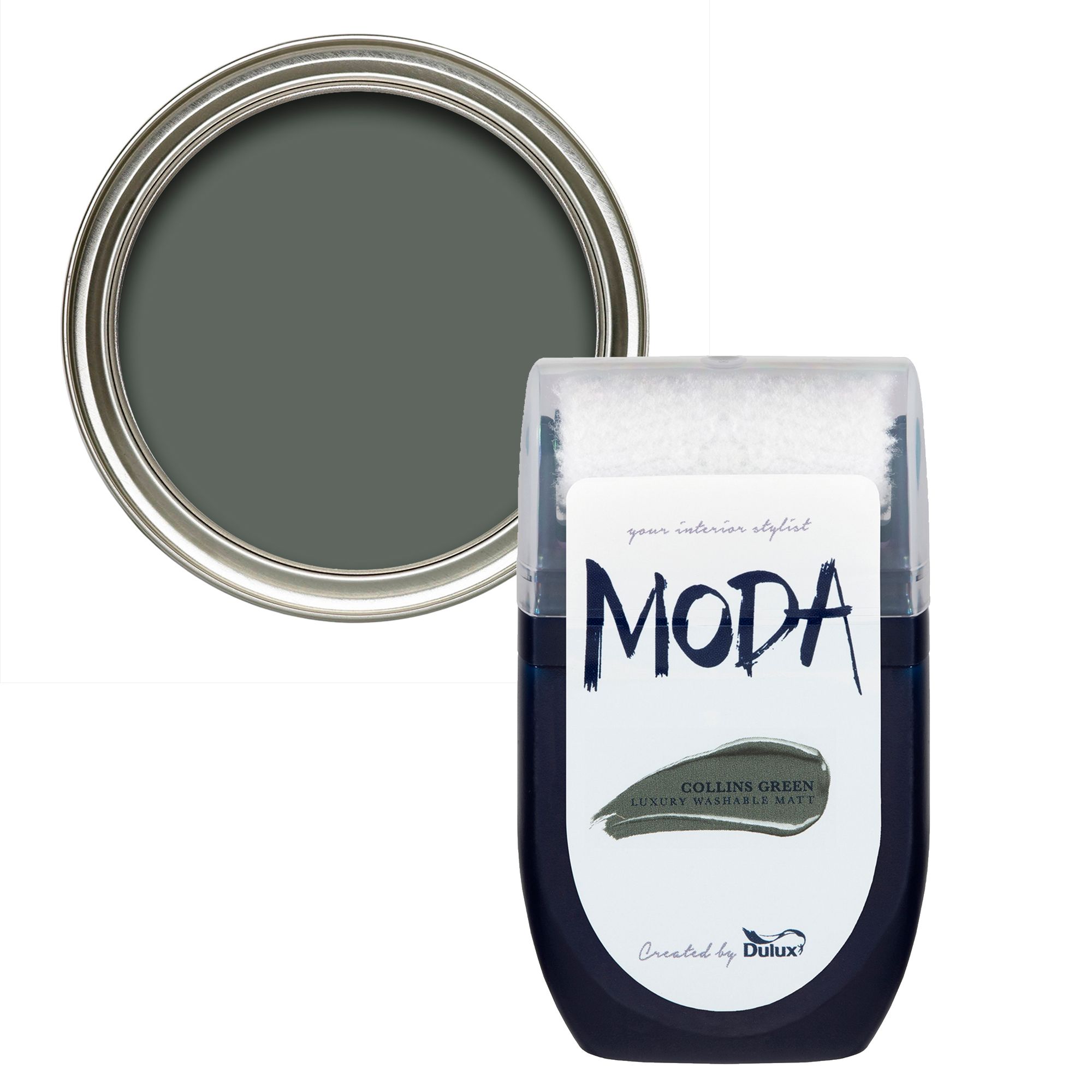 Dulux Moda Collins green Flat matt Emulsion paint, 30ml