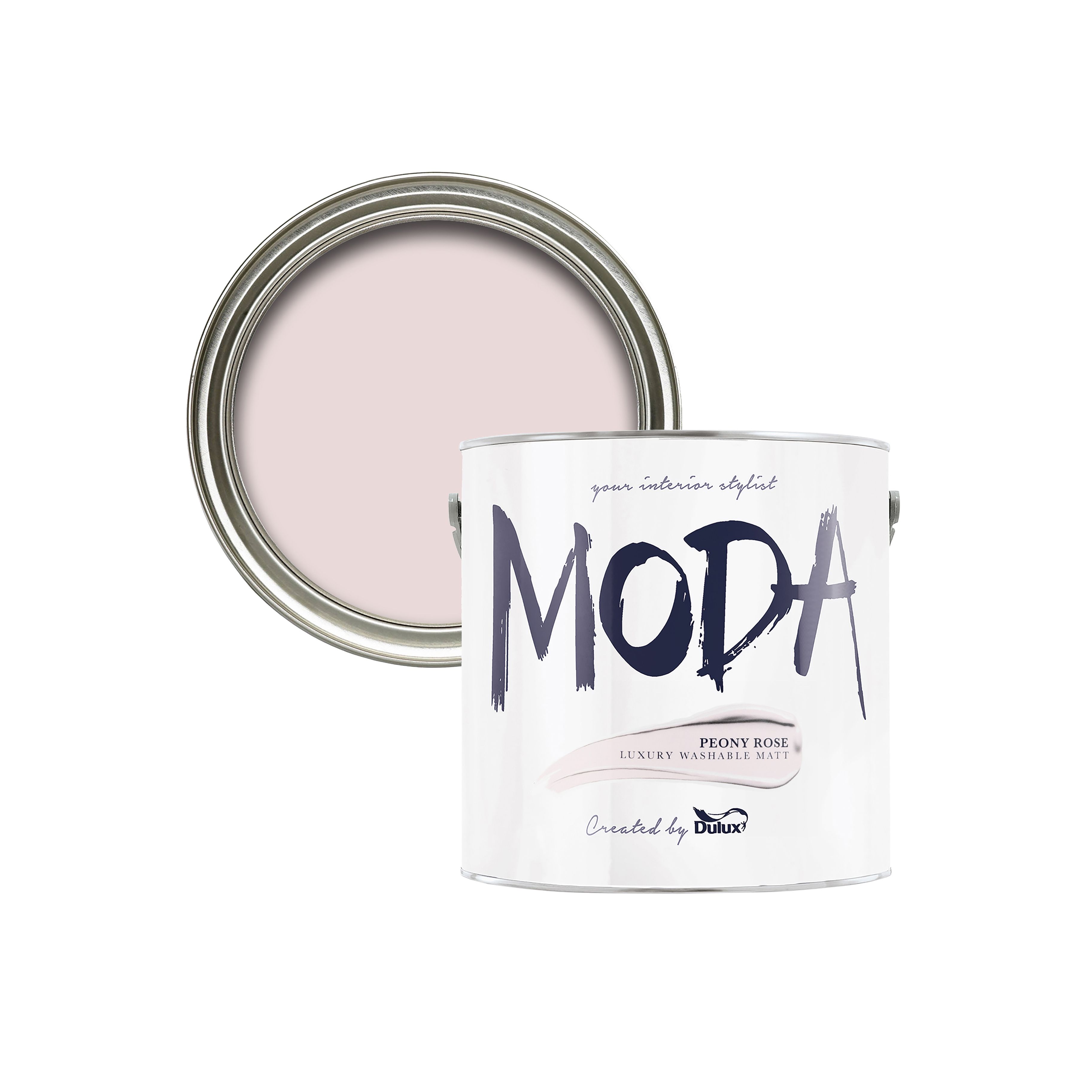 Dulux Moda Peony rose Flat matt Emulsion paint, 2.5L | DIY at B&Q
