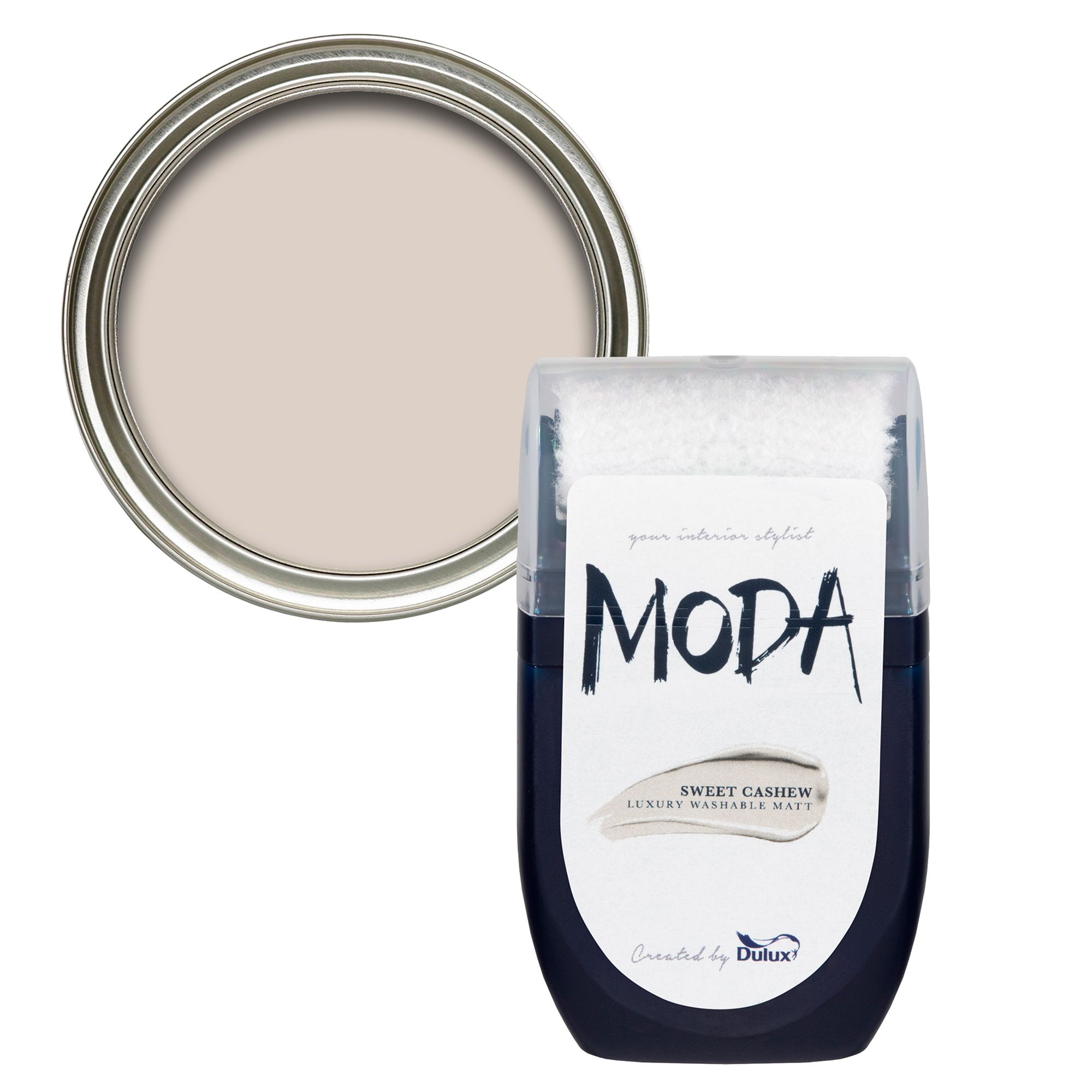 Dulux Moda Sweet cashew Flat matt Emulsion paint, 30ml | DIY at B&Q
