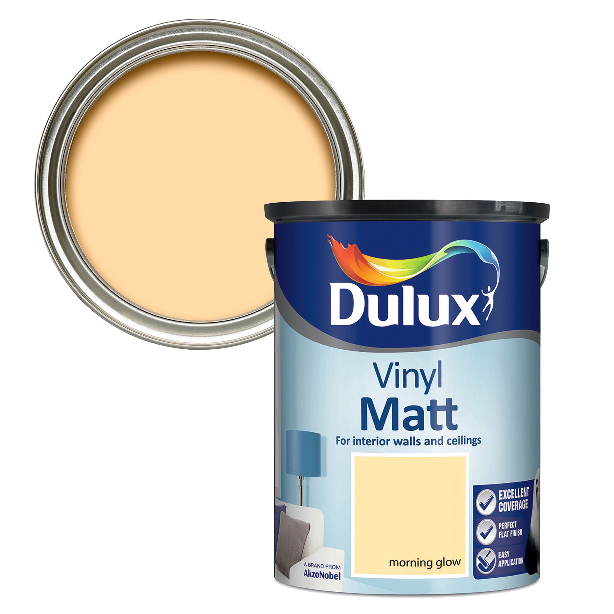 Dulux Morning glow Vinyl matt Emulsion paint, 5L | DIY at B&Q