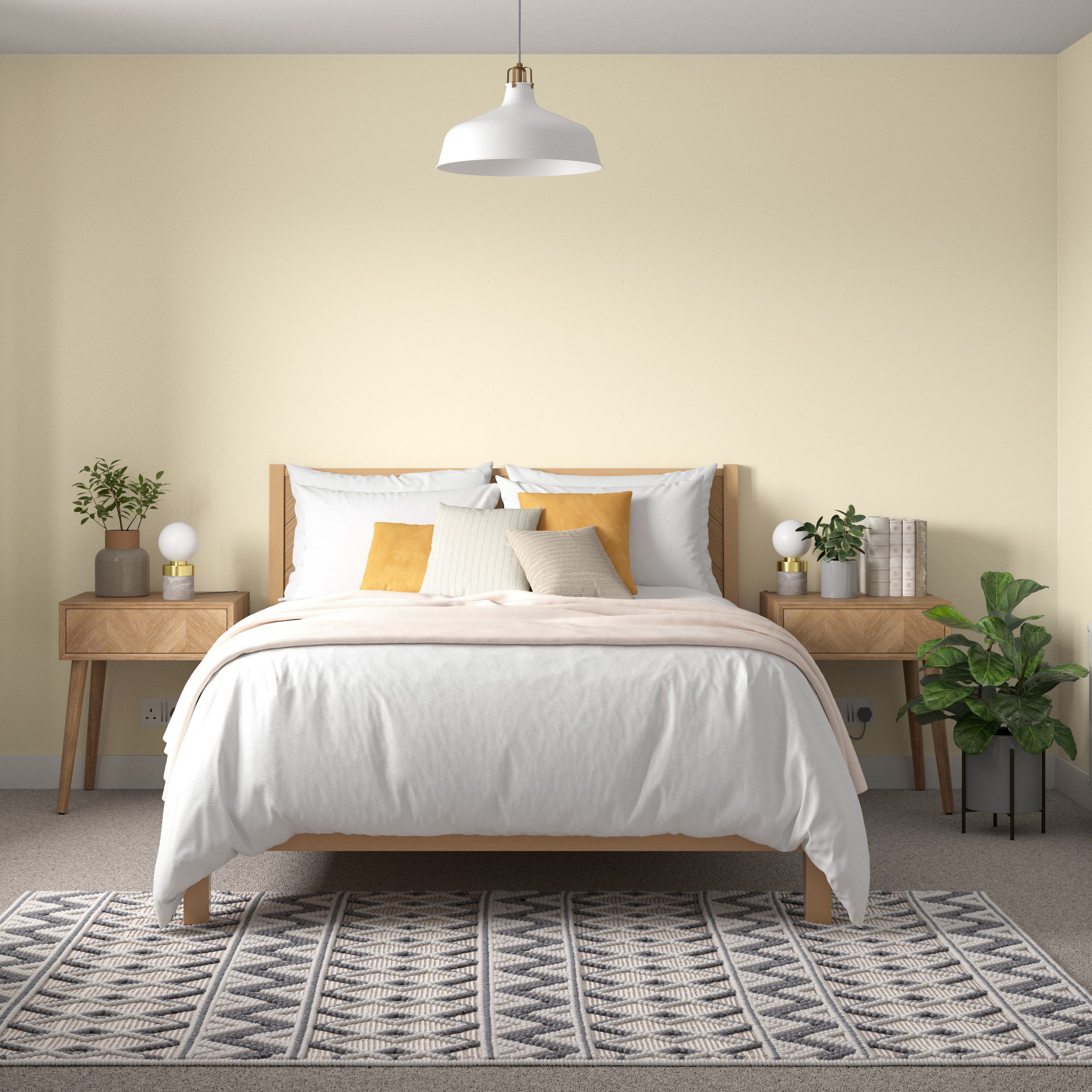 Dulux Natural hints Daffodil white Silk Wall & ceiling Emulsion paint, 2.5L