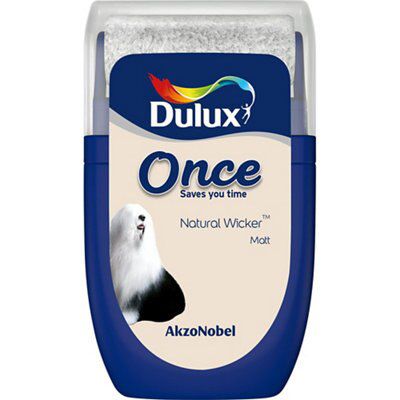Dulux Once Natural wicker Matt Emulsion paint, 30ml