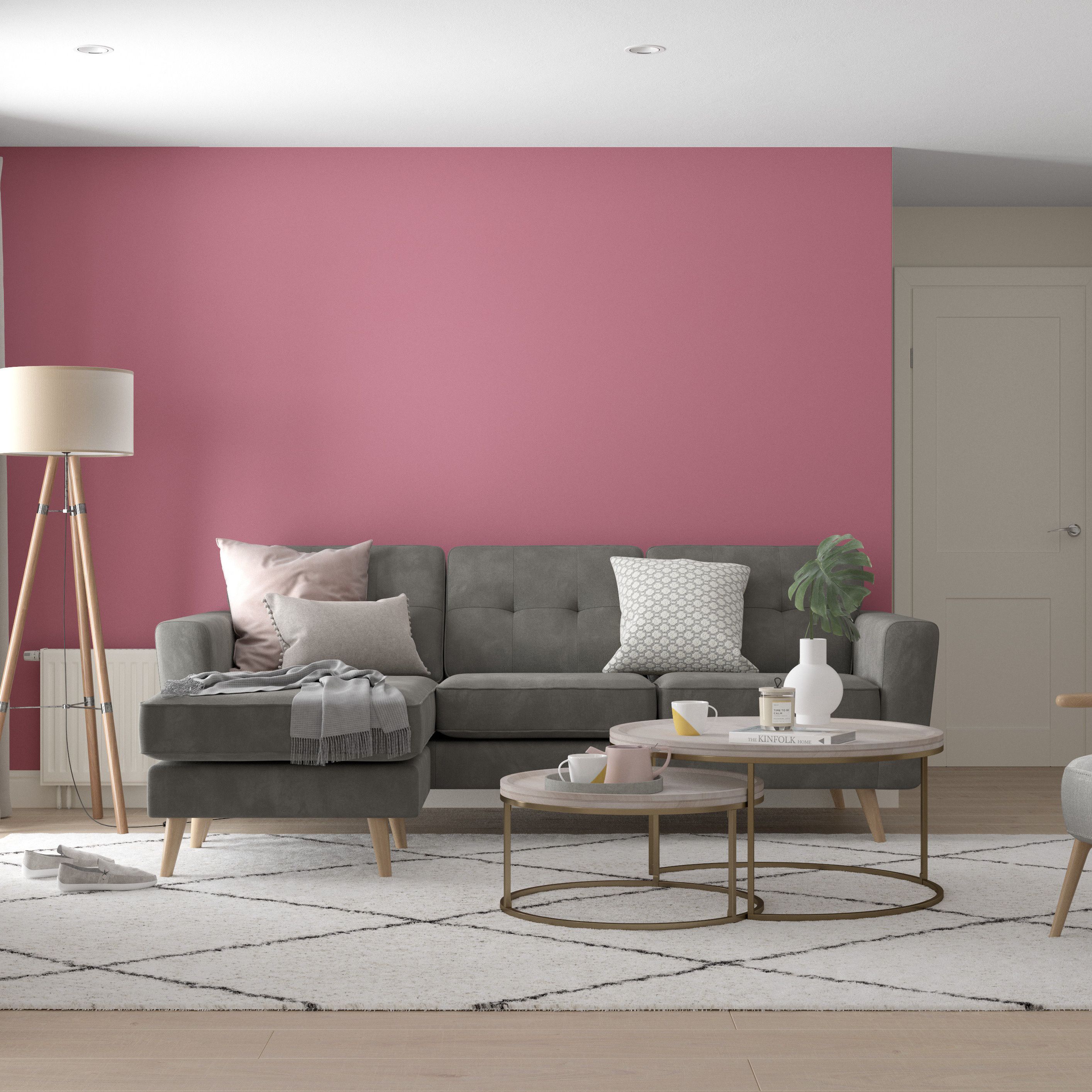 Dulux Once Raspberry diva Matt Emulsion paint, 5L