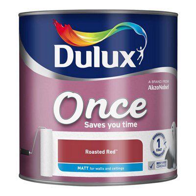 Dulux Once Roasted red Matt Emulsion paint 2.5L | DIY at B&Q