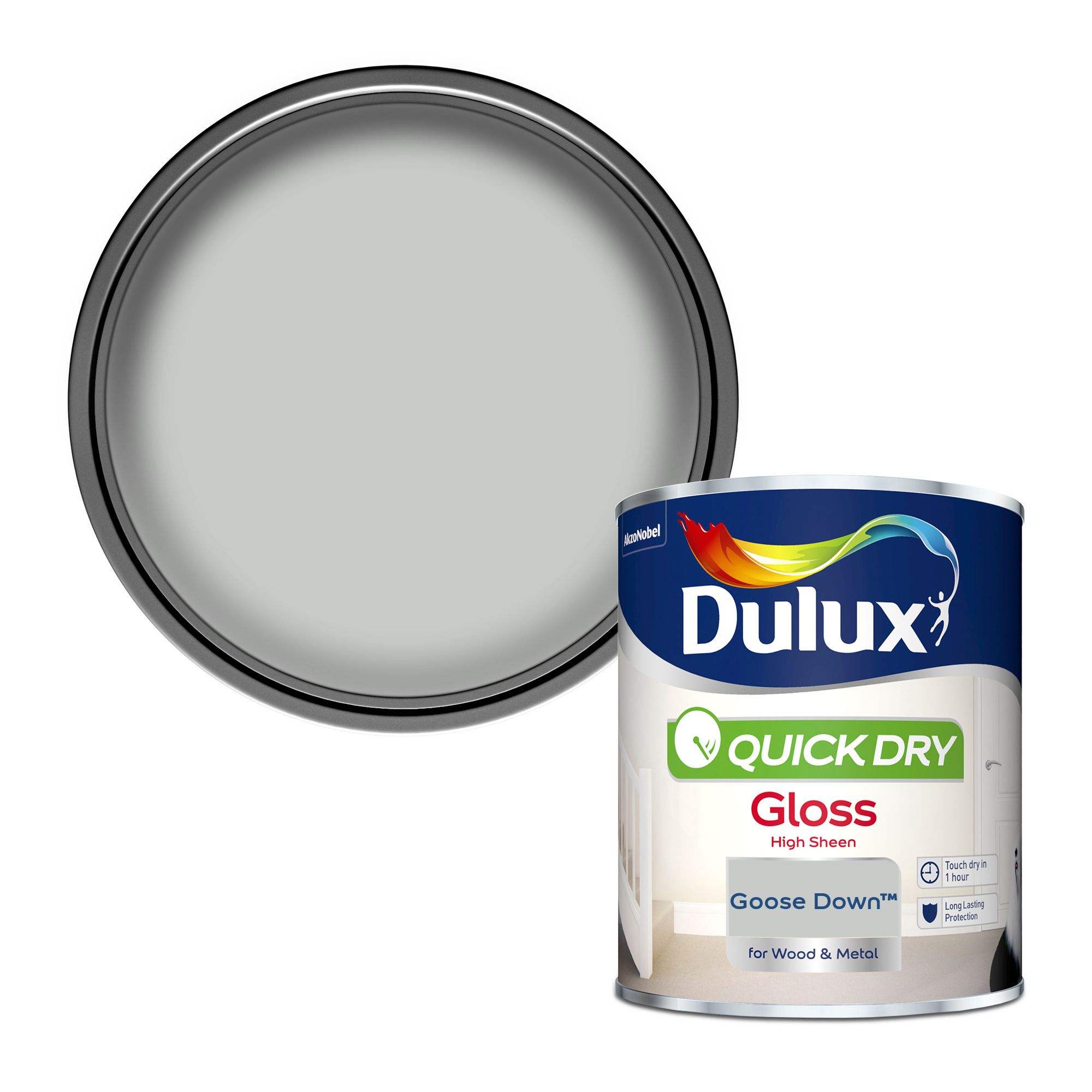 Dulux Quick dry Goose down Gloss Metal & wood paint, 750ml | DIY at B&Q