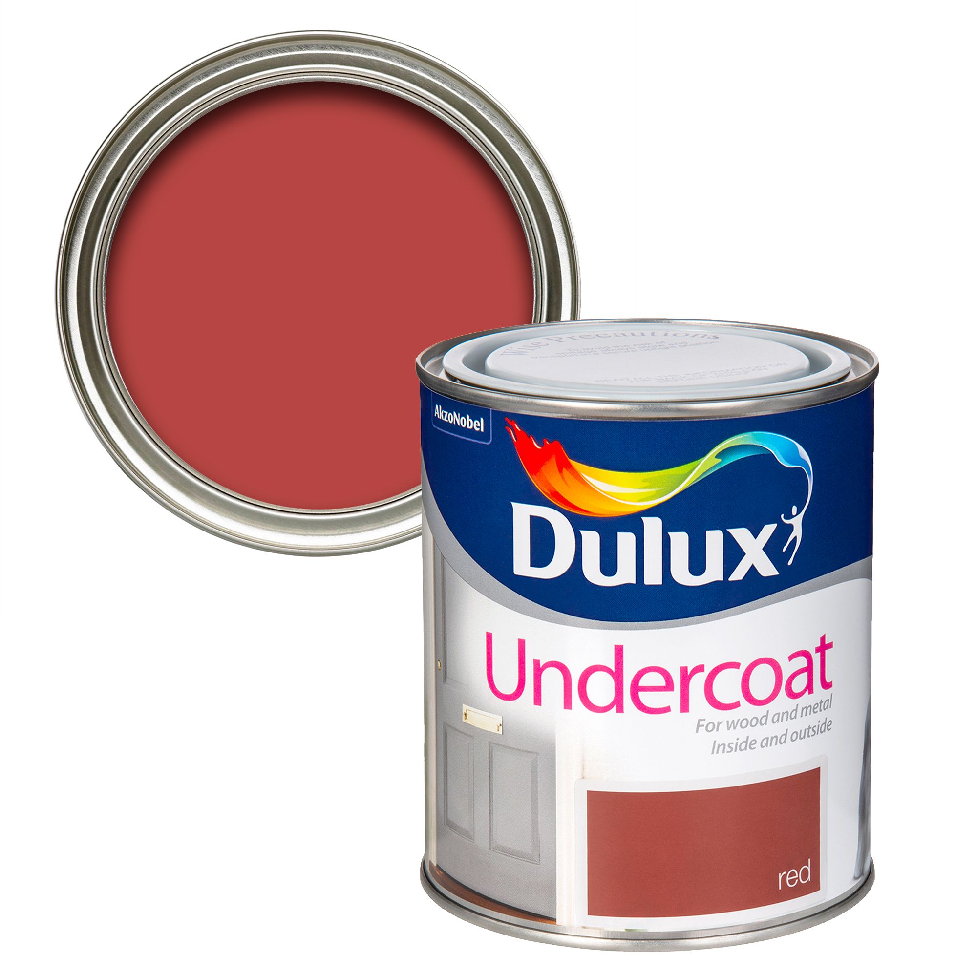 Dulux Red Matt Multi-surface Metal & wood Undercoat, 750ml Tin