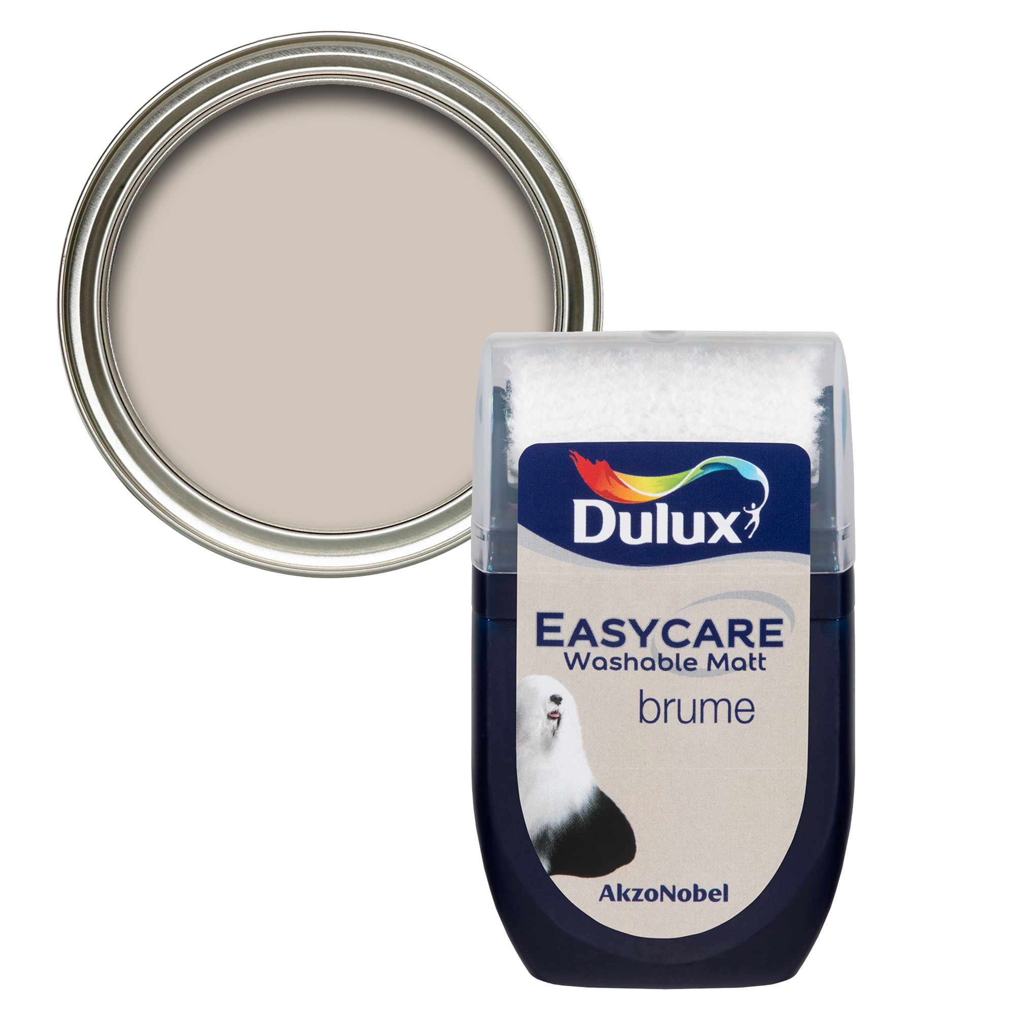 Dulux Roller Tester Brume Matt Wall & ceiling Emulsion paint, 30ml ...
