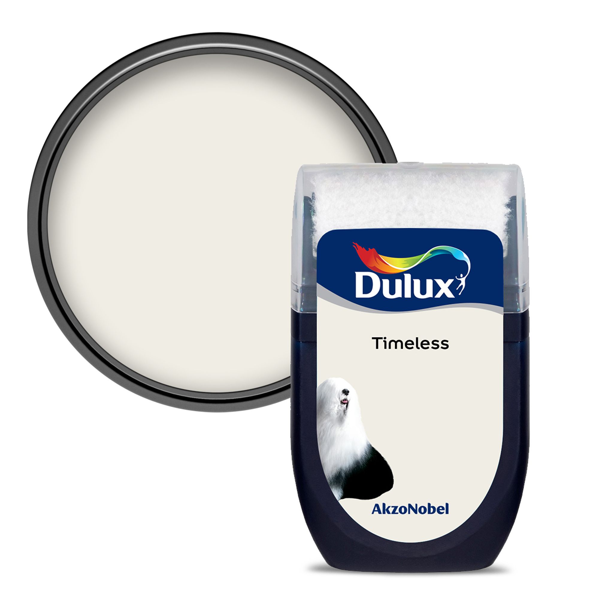 Dulux Roller Tester Timeless Matt Wall & ceiling Emulsion paint, 30ml ...