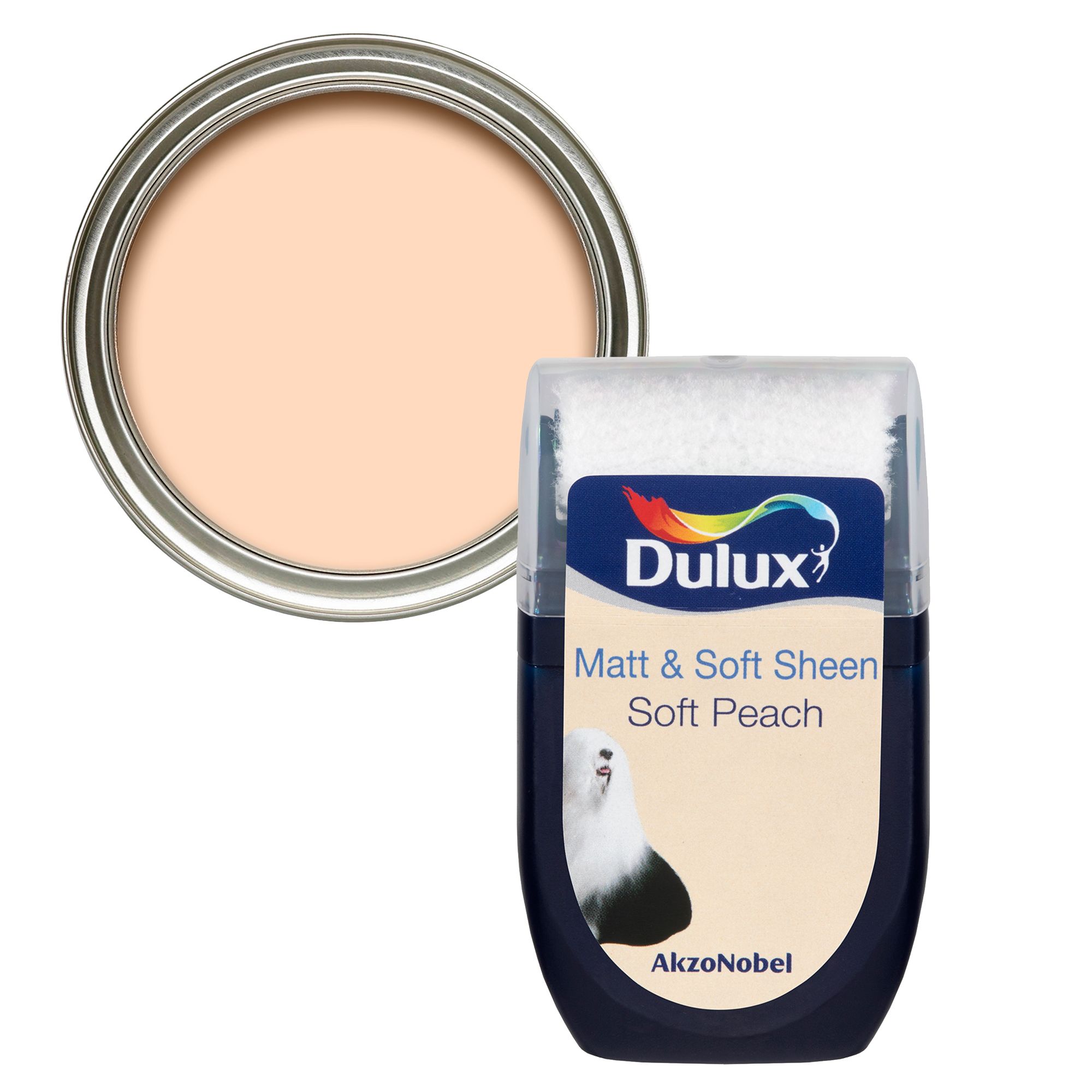 Dulux Soft peach Vinyl matt Emulsion paint, 30ml | DIY at B&Q