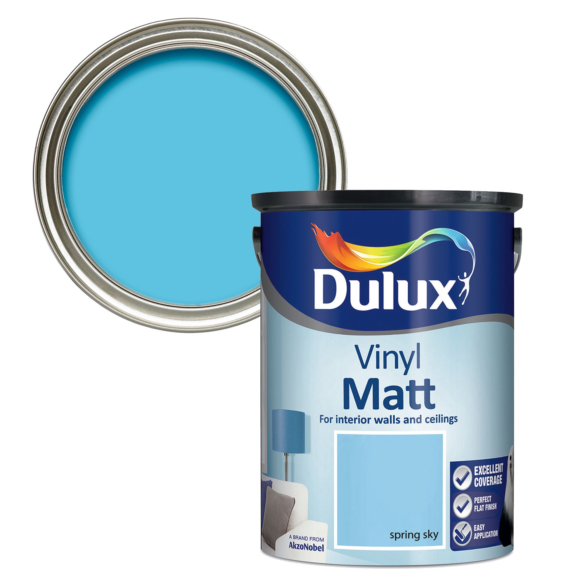 Dulux Spring sky Vinyl matt Wall & ceiling Emulsion paint, 5L