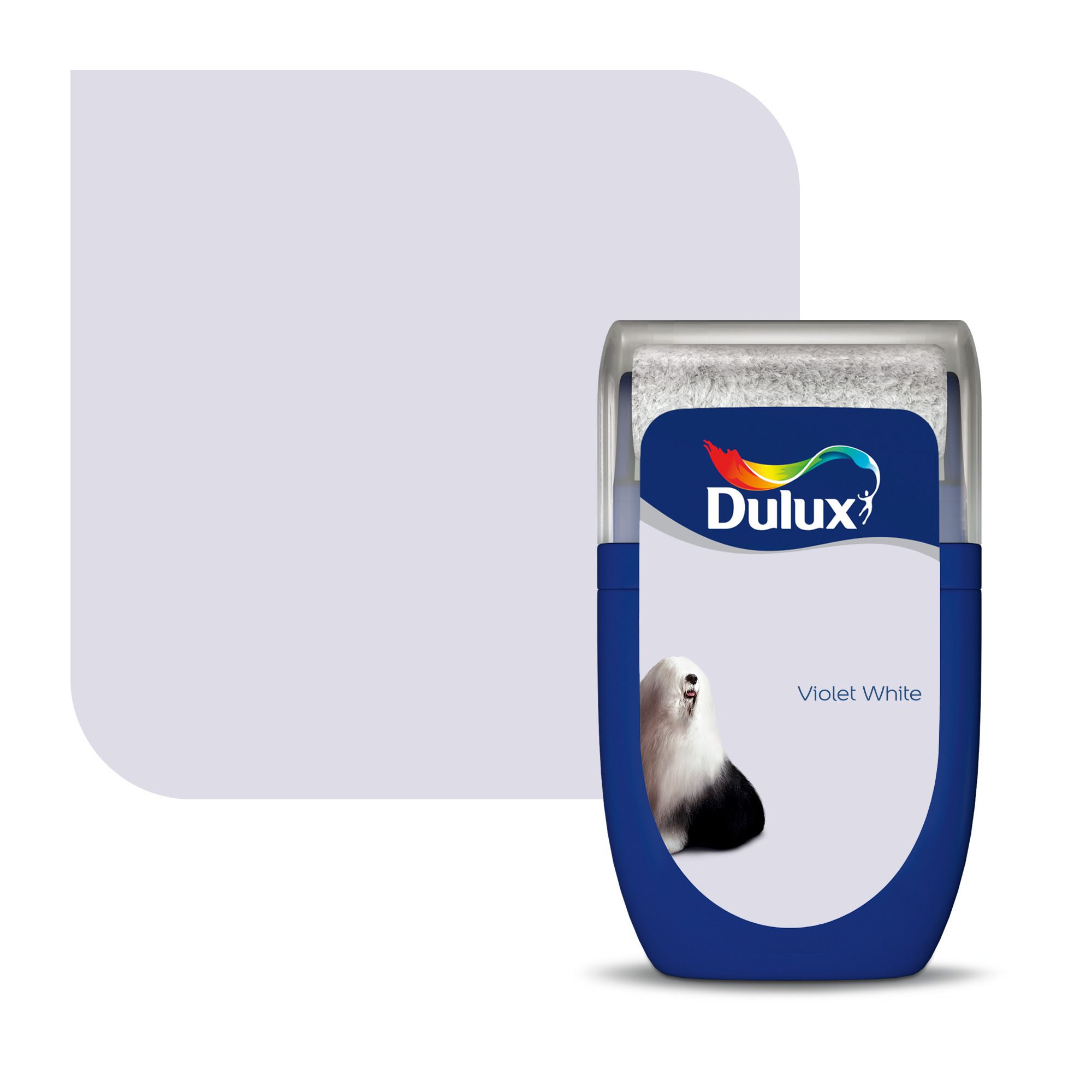 Dulux Standard Violet white Matt Emulsion paint, 30ml | DIY at B&Q
