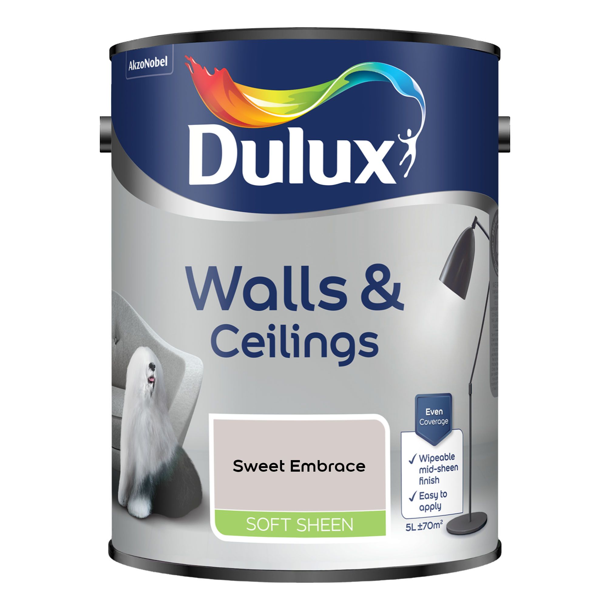 Dulux Sweet Embrace Mid sheen Wall & ceiling Emulsion paint, 5L