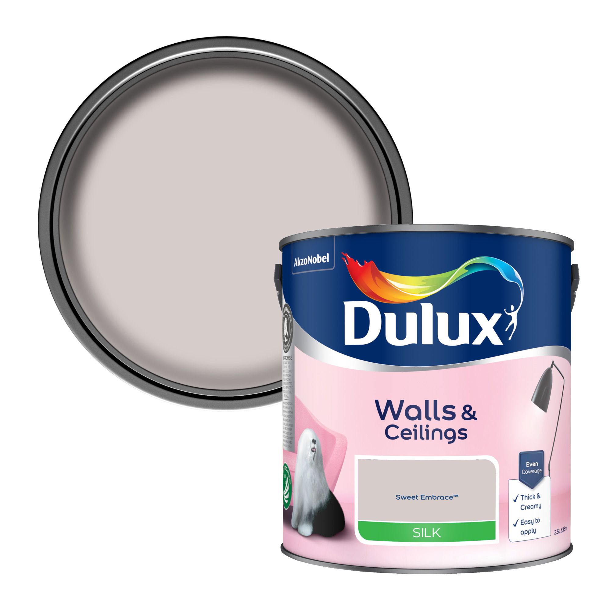 Dulux Sweet Embrace Silk Wall & ceiling Emulsion paint, 2.5L