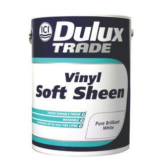 Dulux Trade Brilliant white Soft sheen Emulsion paint, 5L