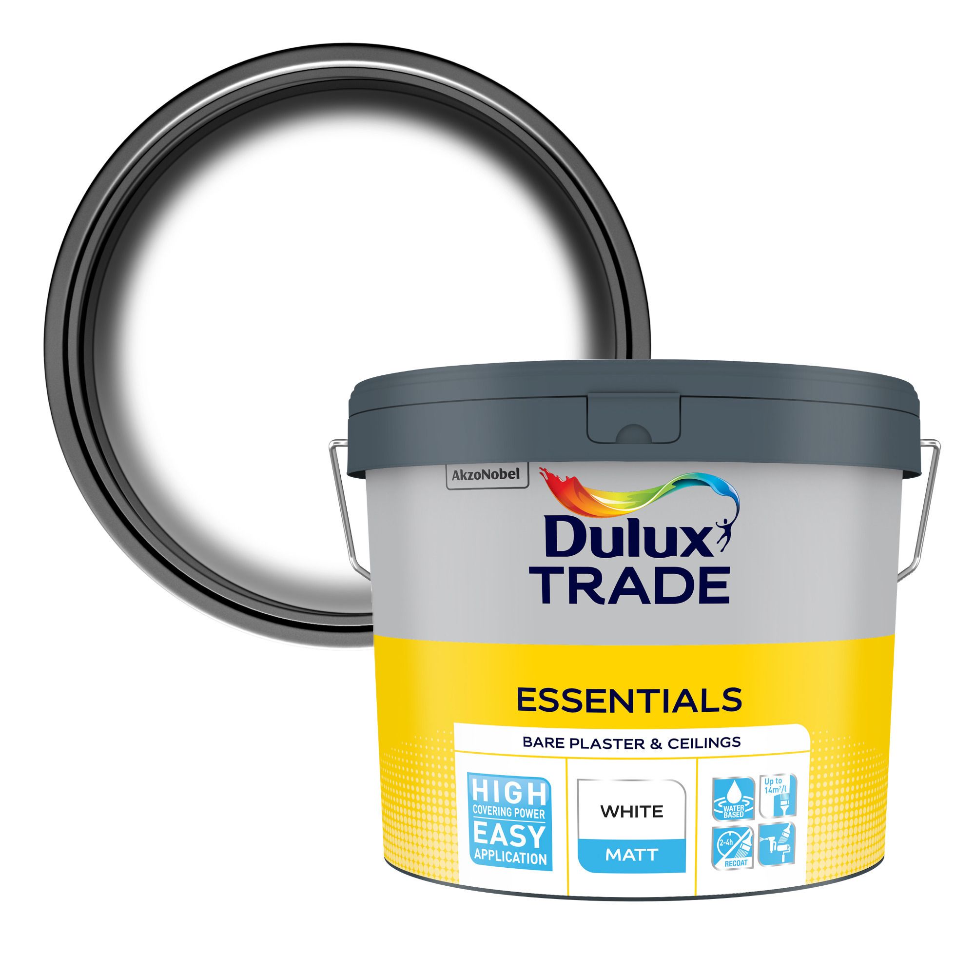 Dulux Trade Essentials White Matt Bare plasters & ceilings Contract ...