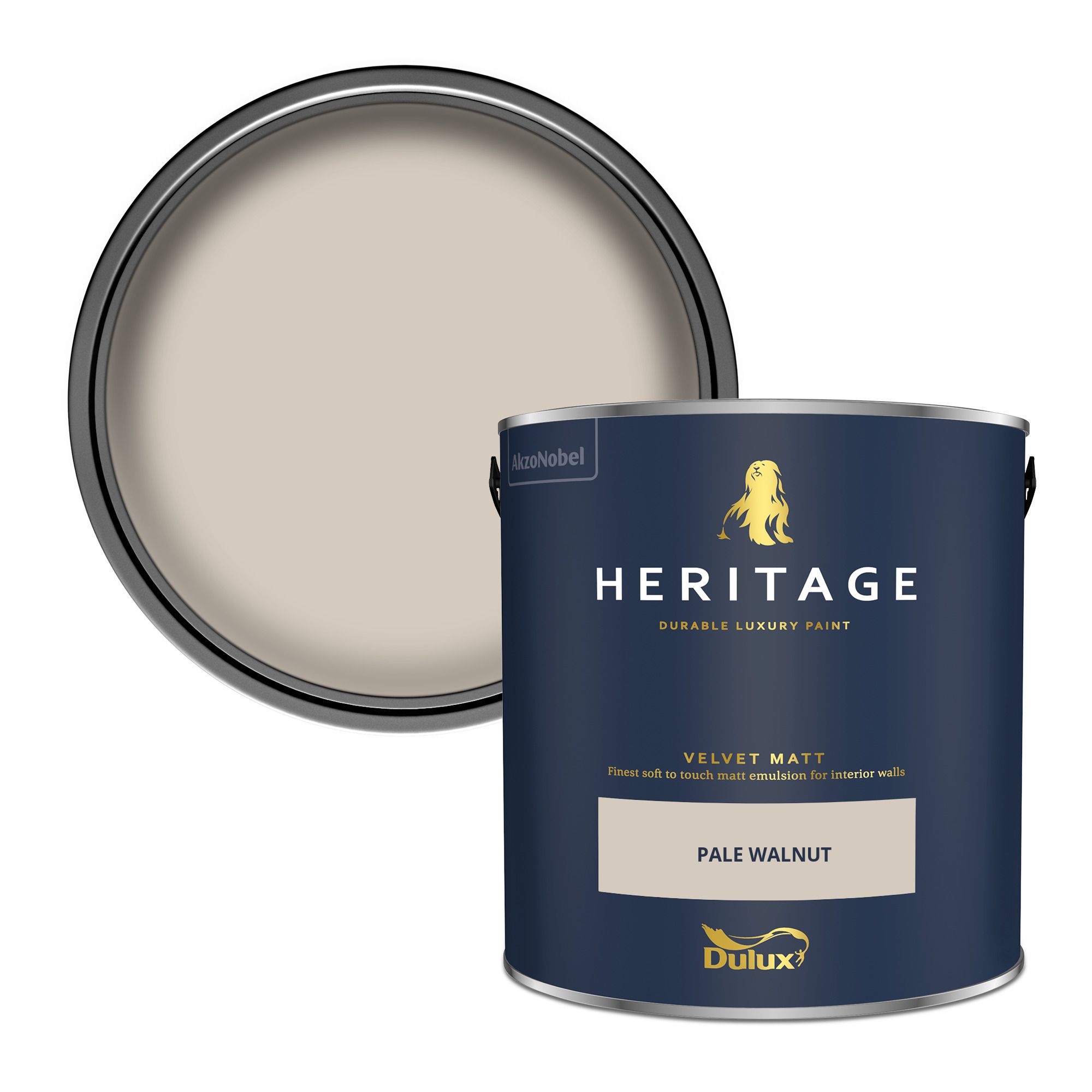 Dulux Trade Heritage Pale Walnut Velvet matt Wall paint, 2.5L