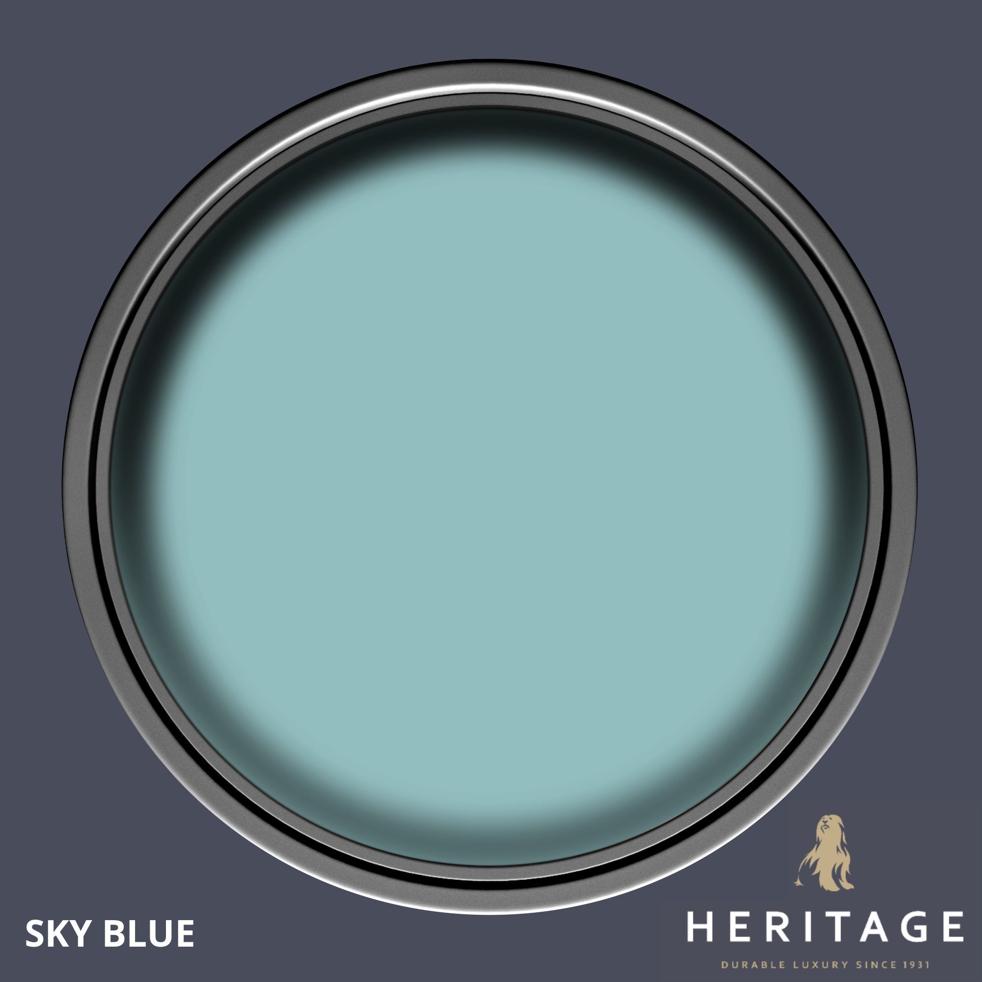 Dulux Trade Heritage Sky Blue Eggshell Wall paint, 750ml